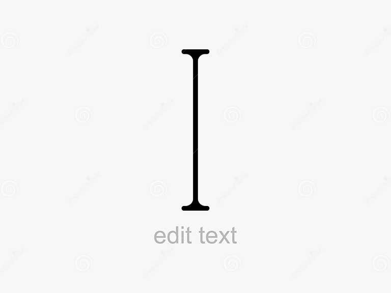 Text Edit Cursor Pointer. Font Input Symbol and Editing of Textual Web ...