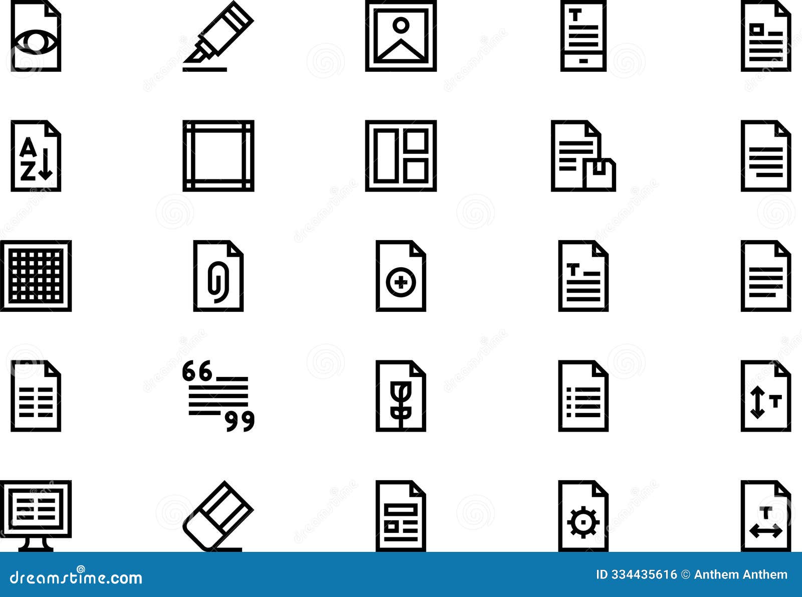 Text Edition Icons Collection is a Vector Illustration with Editable ...