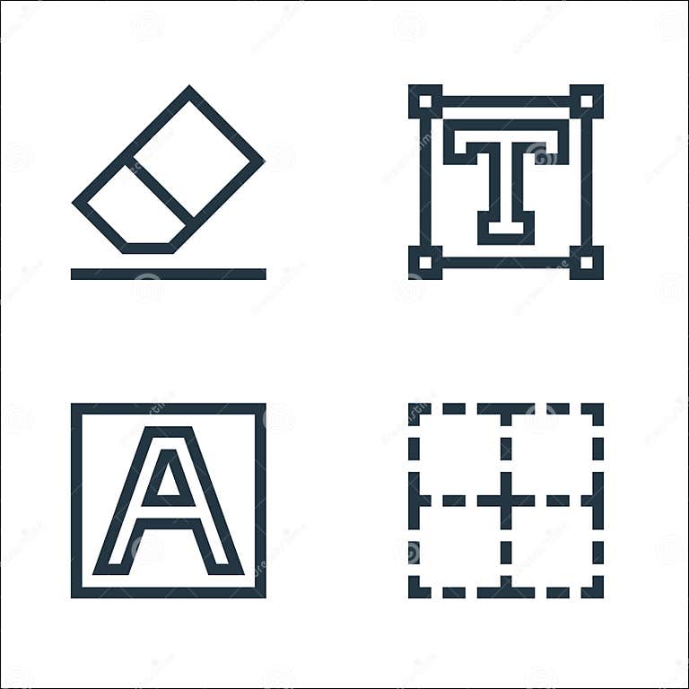Text Editor Line Icons. Linear Set Stock Vector - Illustration of line ...