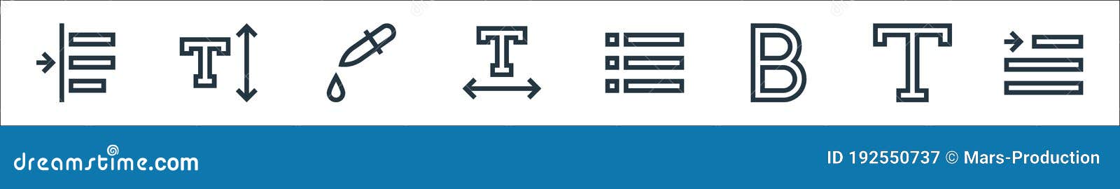 Text Editor Line Icons. Linear Set Stock Vector - Illustration of flat ...