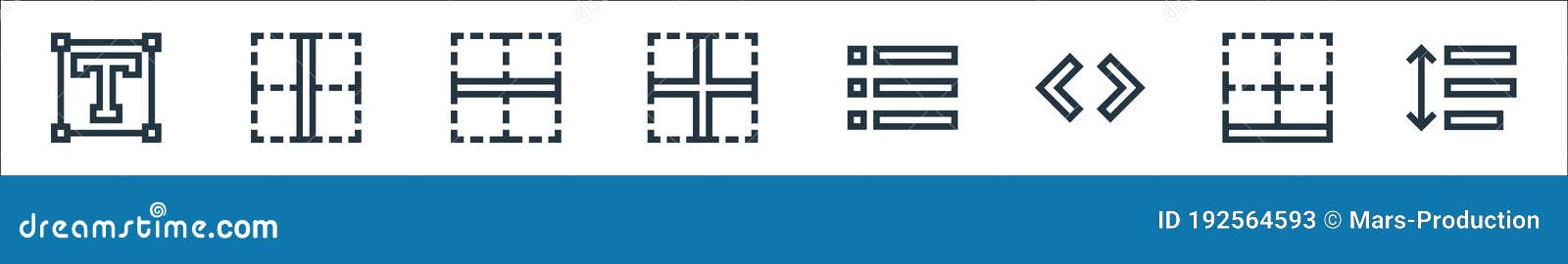 Text Editor Line Icons. Linear Set Stock Vector - Illustration of button, list: 192564593