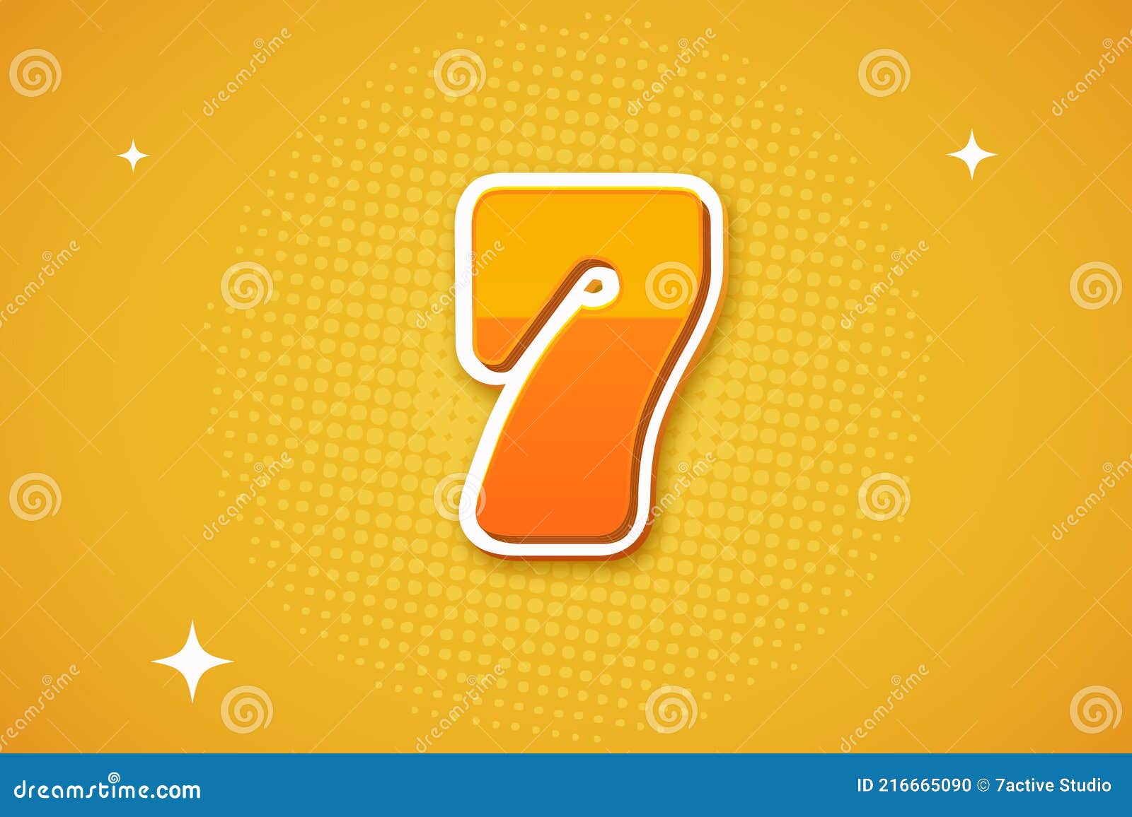 Seven Number Background Wallpaper Stock Illustration - Illustration of ...