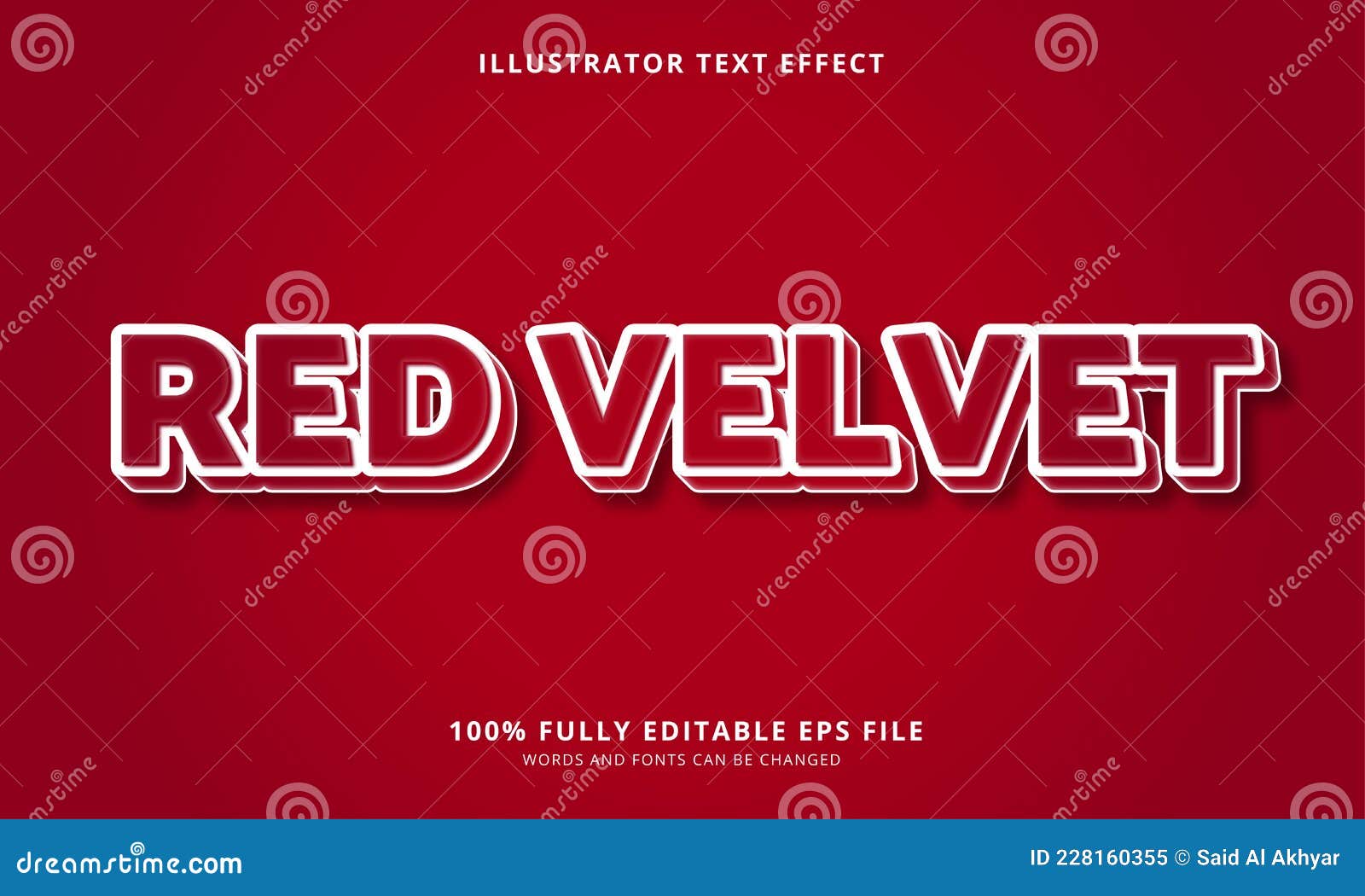Red Velvet Editable Text Effect and Style Stock Vector - Illustration ...