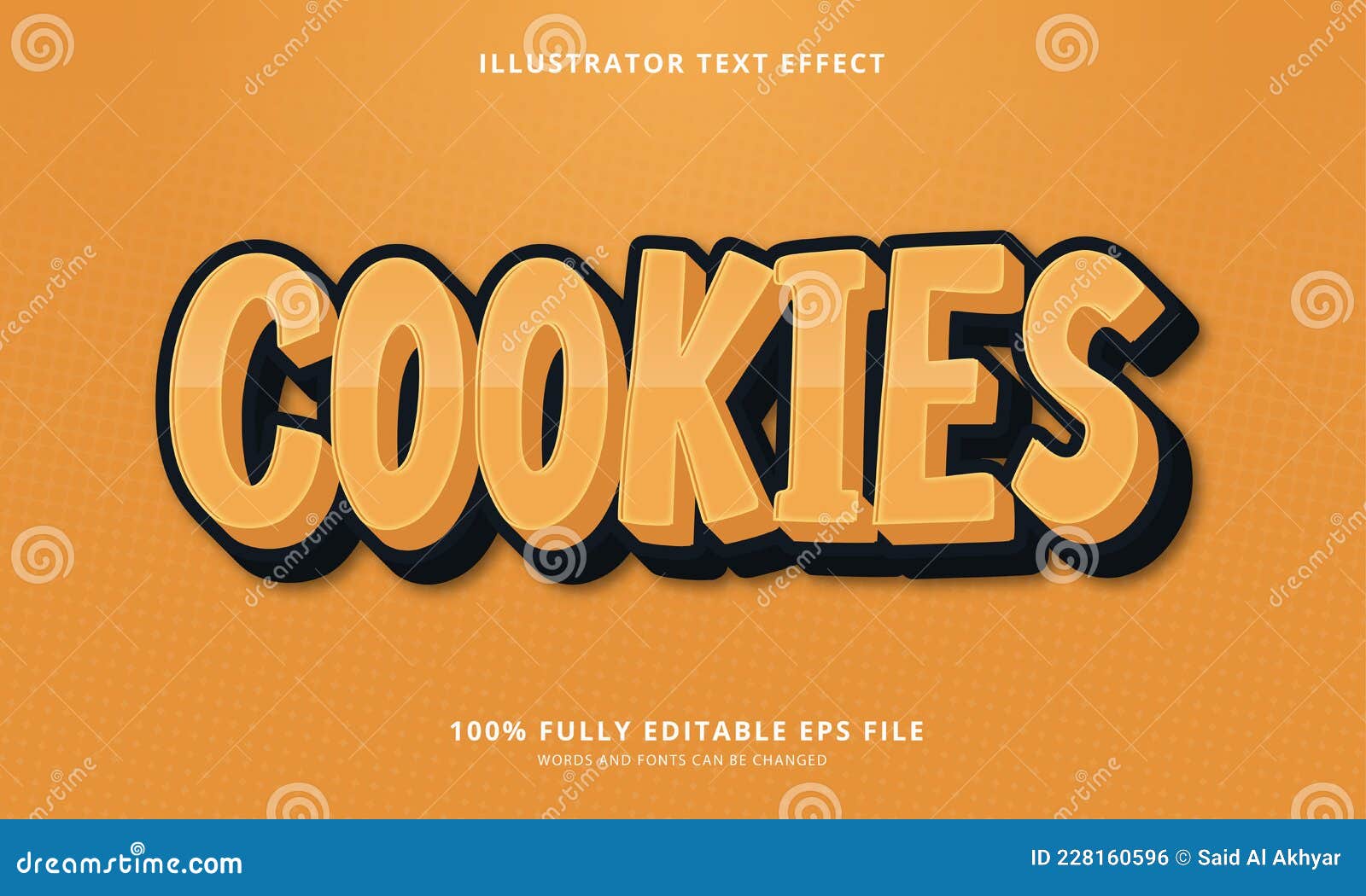 Cookies Editable Text Effect and Style Stock Vector - Illustration of ...