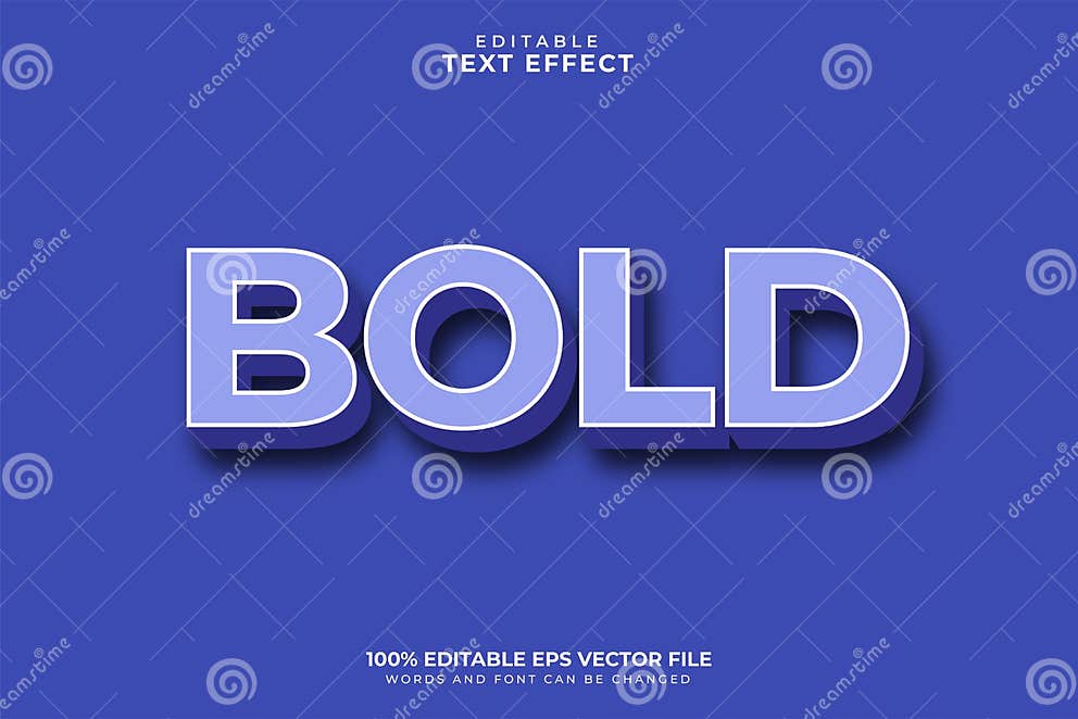 Bold 3D Text Effect & Editable Text Effect Stock Vector - Illustration ...