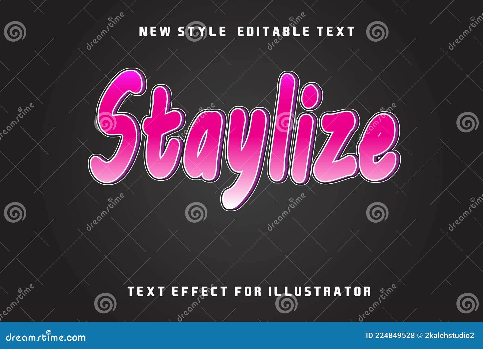 Text Effect 3d Stylize Color Pink Gradient Very Easy To Edit Font and ...