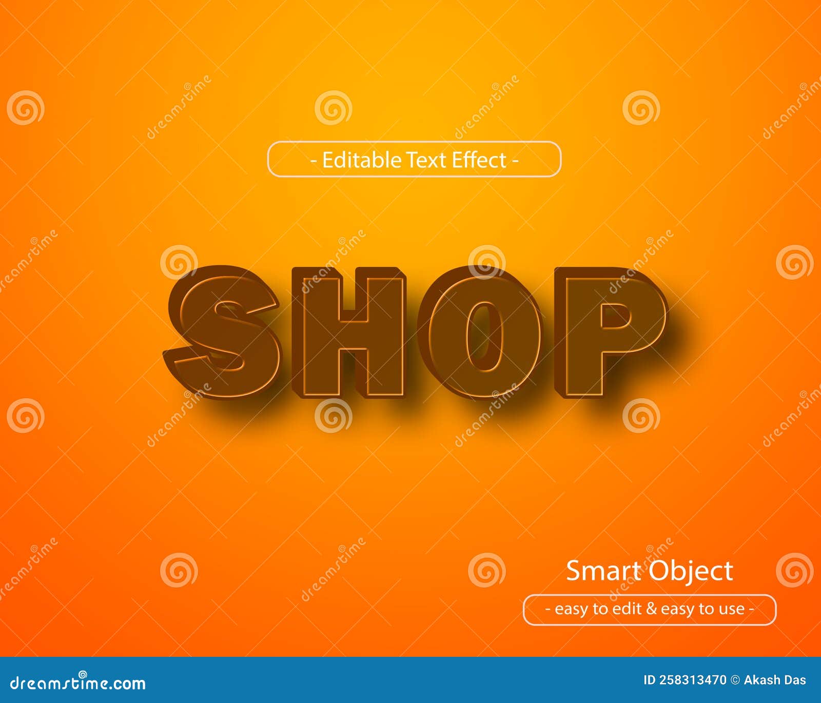 Shop text effect stock illustration. Illustration of document - 258313470