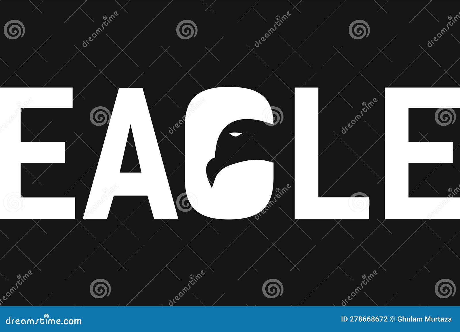 Text Effect Eagle Work Mark Logo Templat Stock Vector - Illustration of ...