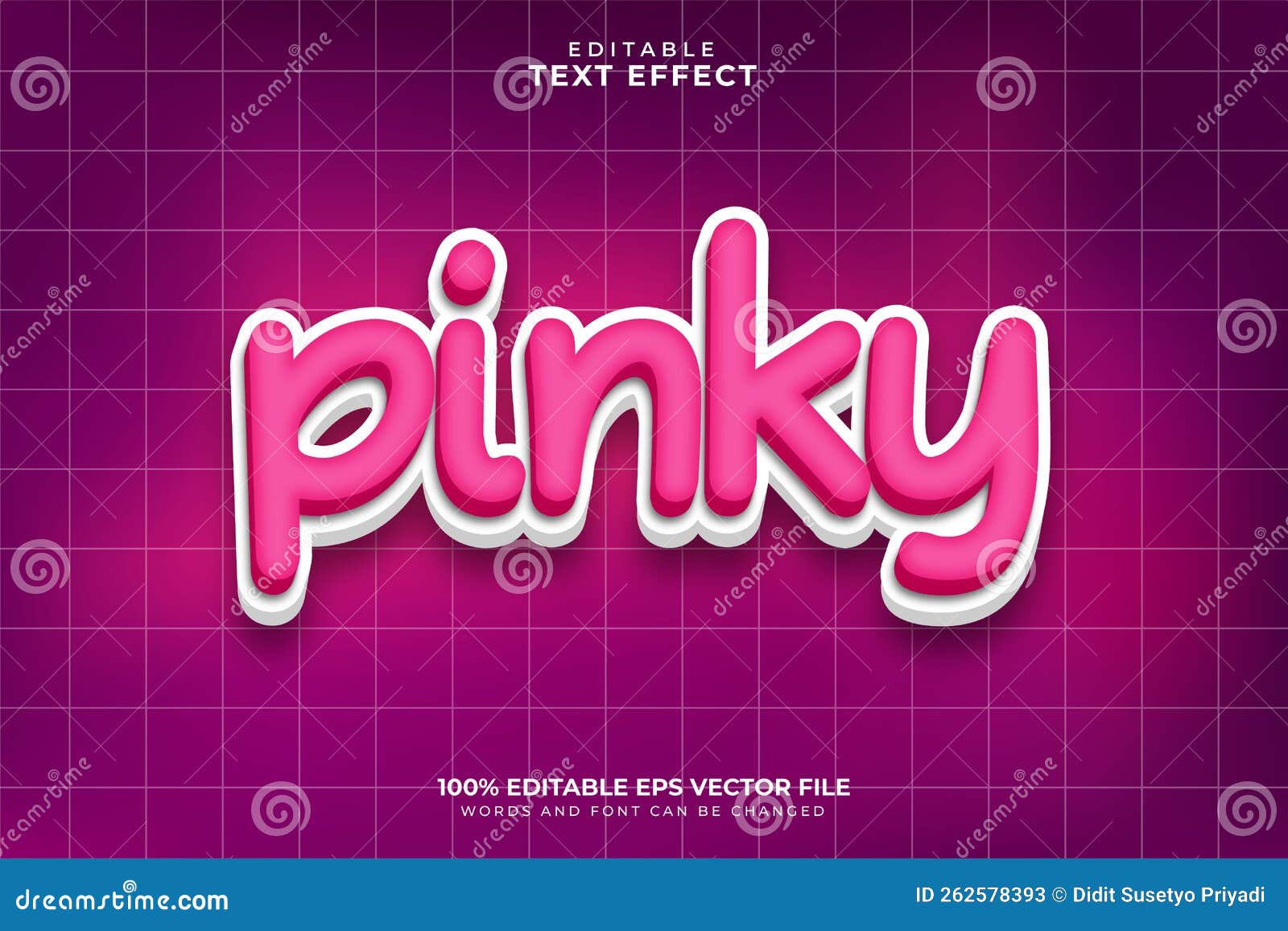 Pinky Text Effect, Editable Text Effect Stock Vector - Illustration of ...