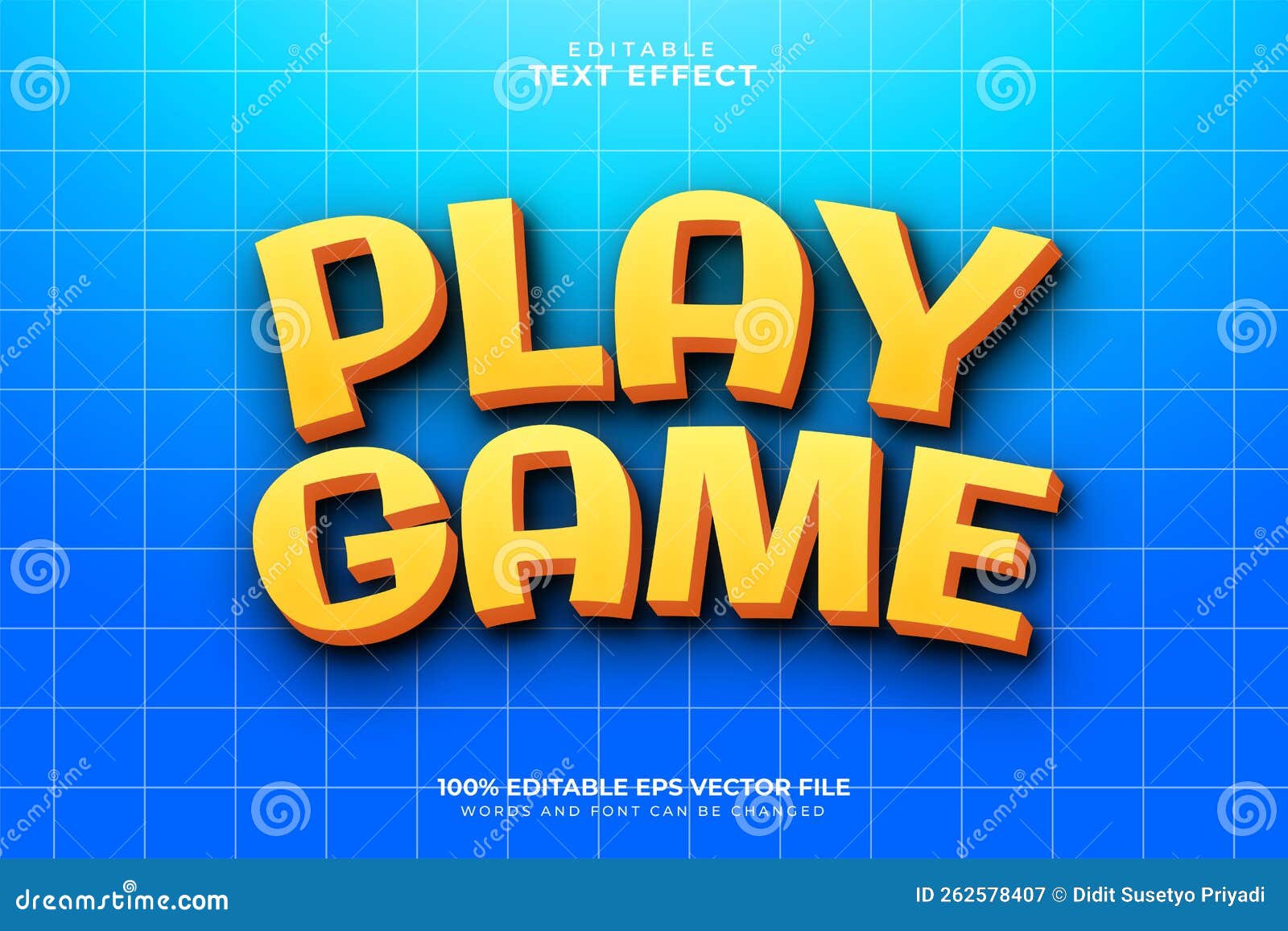 Play Game Text Effect, Editable Text Effect Stock Vector - Illustration ...