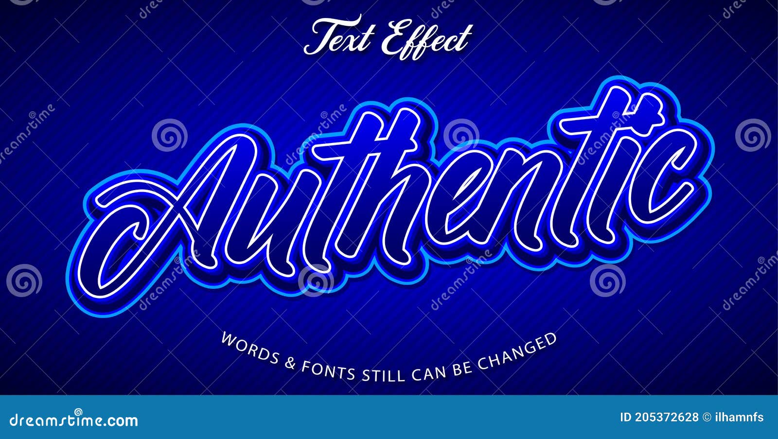 Authentic Editable Text Effect Style Stock Vector - Illustration of ... Authentic Editable Text Effect Style Stock Vector - Illustration of ...