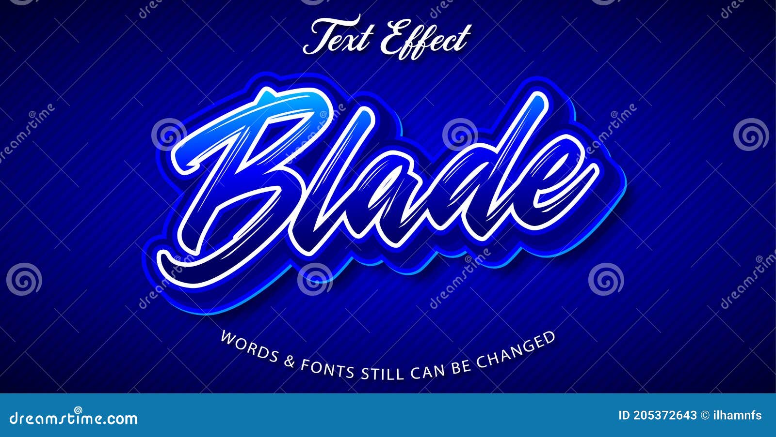 Blade Editable Text Effect Style Stock Vector - Illustration of bold ...