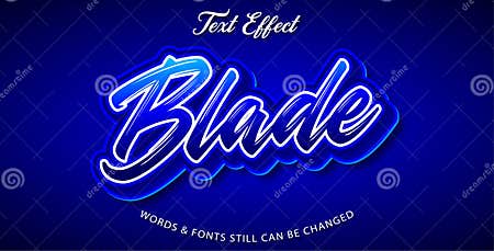 Blade Editable Text Effect Style Stock Vector - Illustration of bold ...