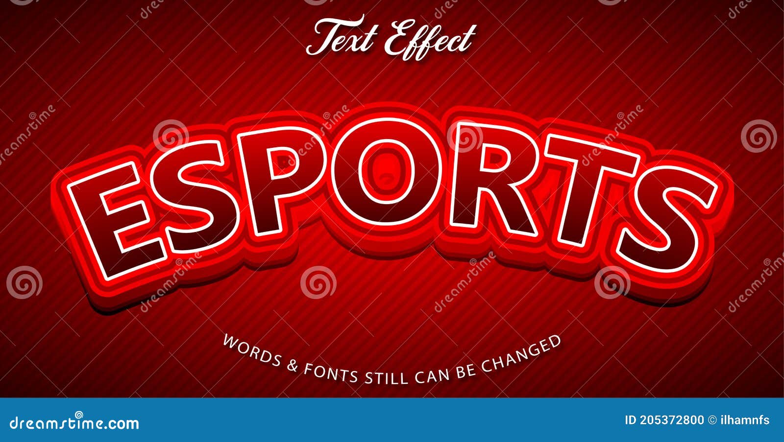 Esports Editable Text Effect Style Stock Vector - Illustration of ...
