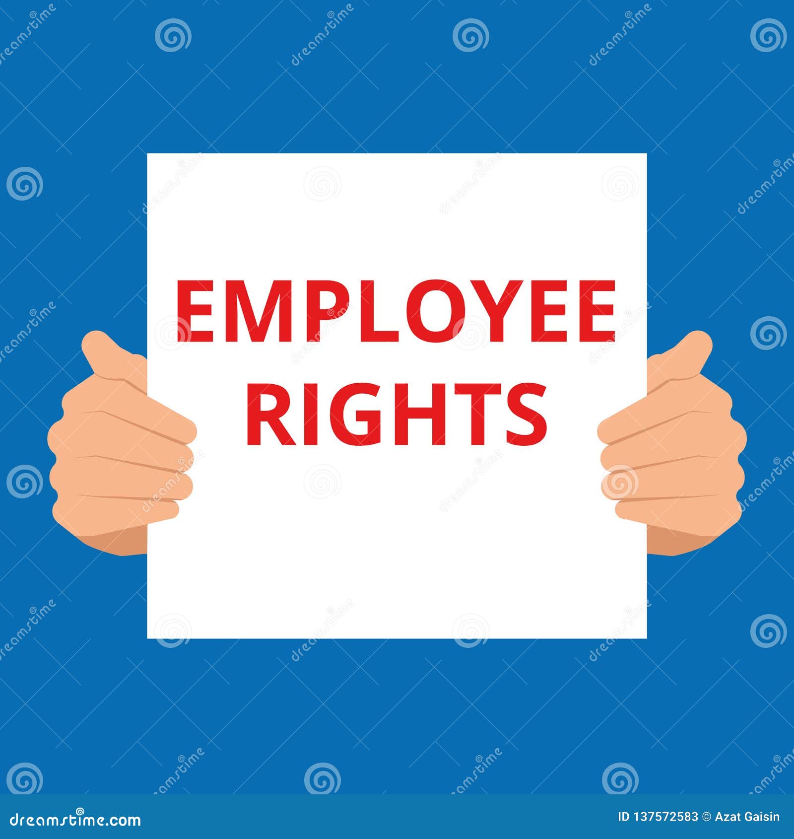 Text Employee Rights stock illustration. Illustration of compensation ...