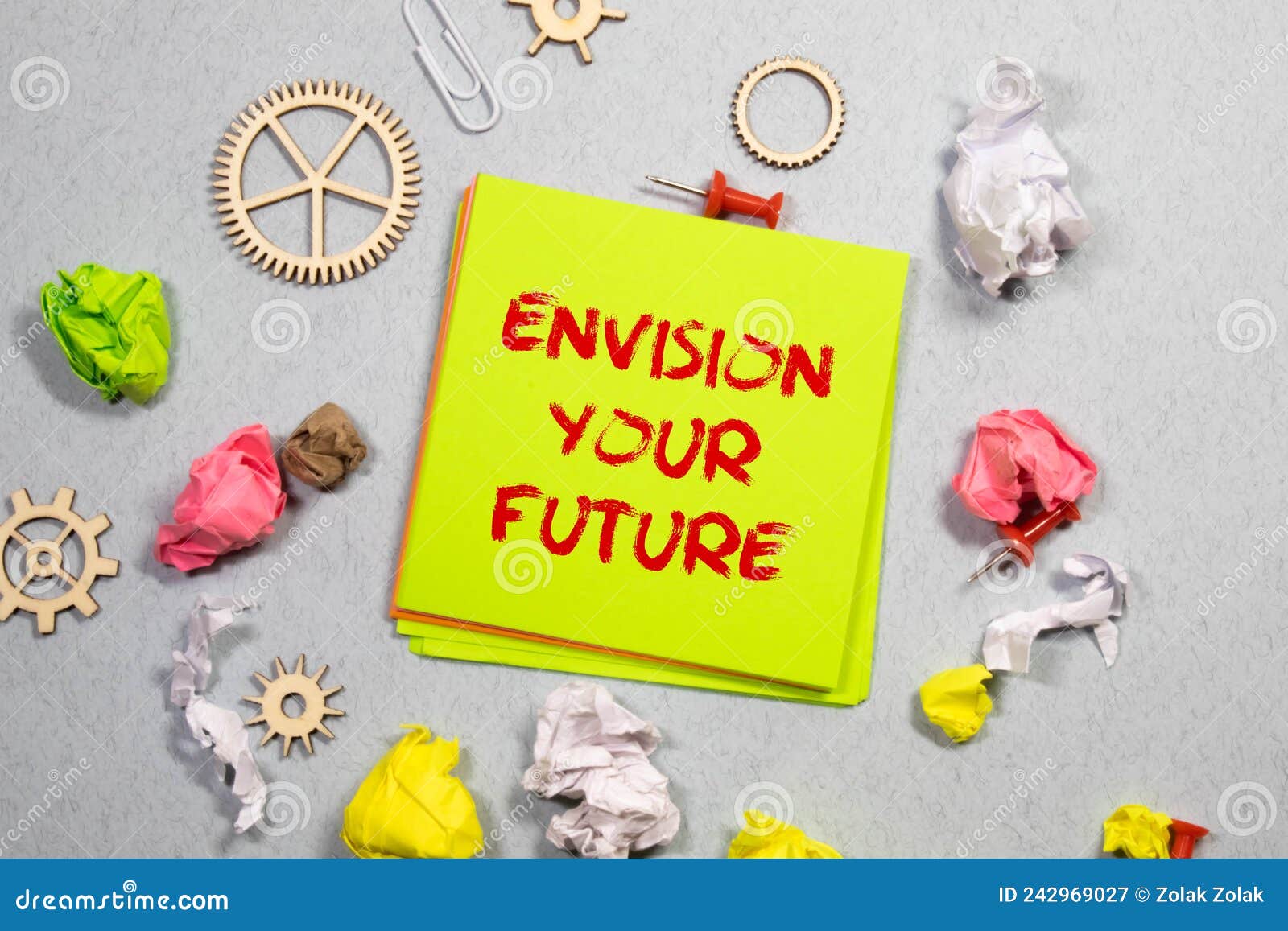 Text Envision Your Future on Notepad As Business Concept Image Stock ...