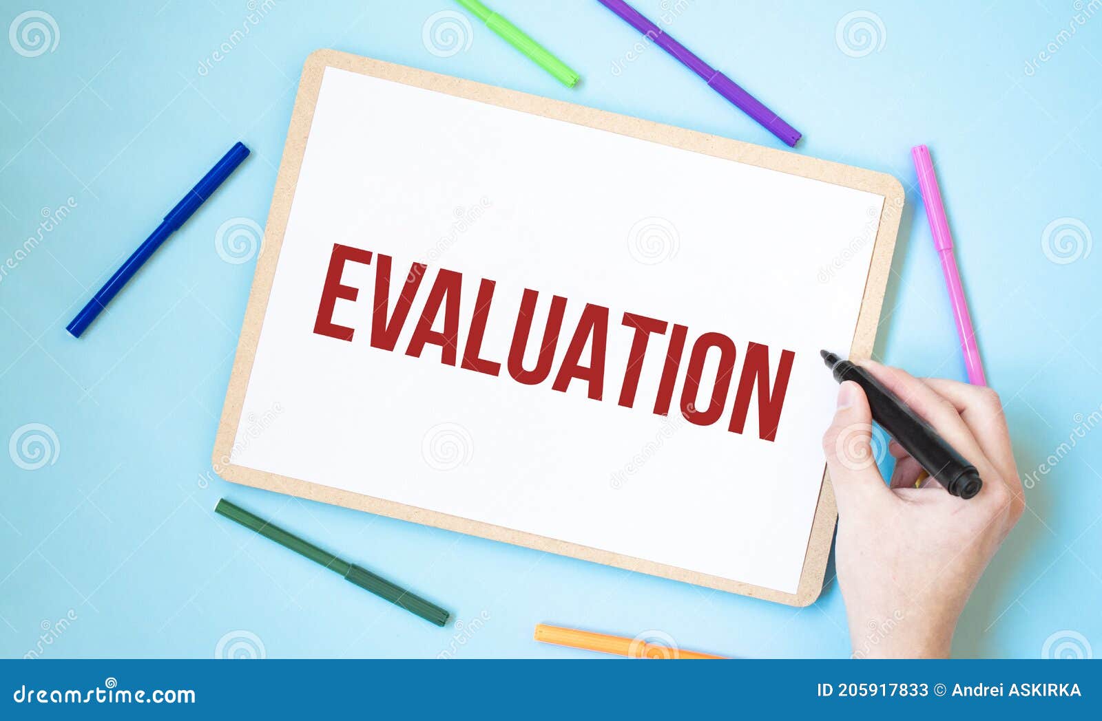 Text Evaluation on a Notebook Surrounded by Colored Felt-tip Pens ...