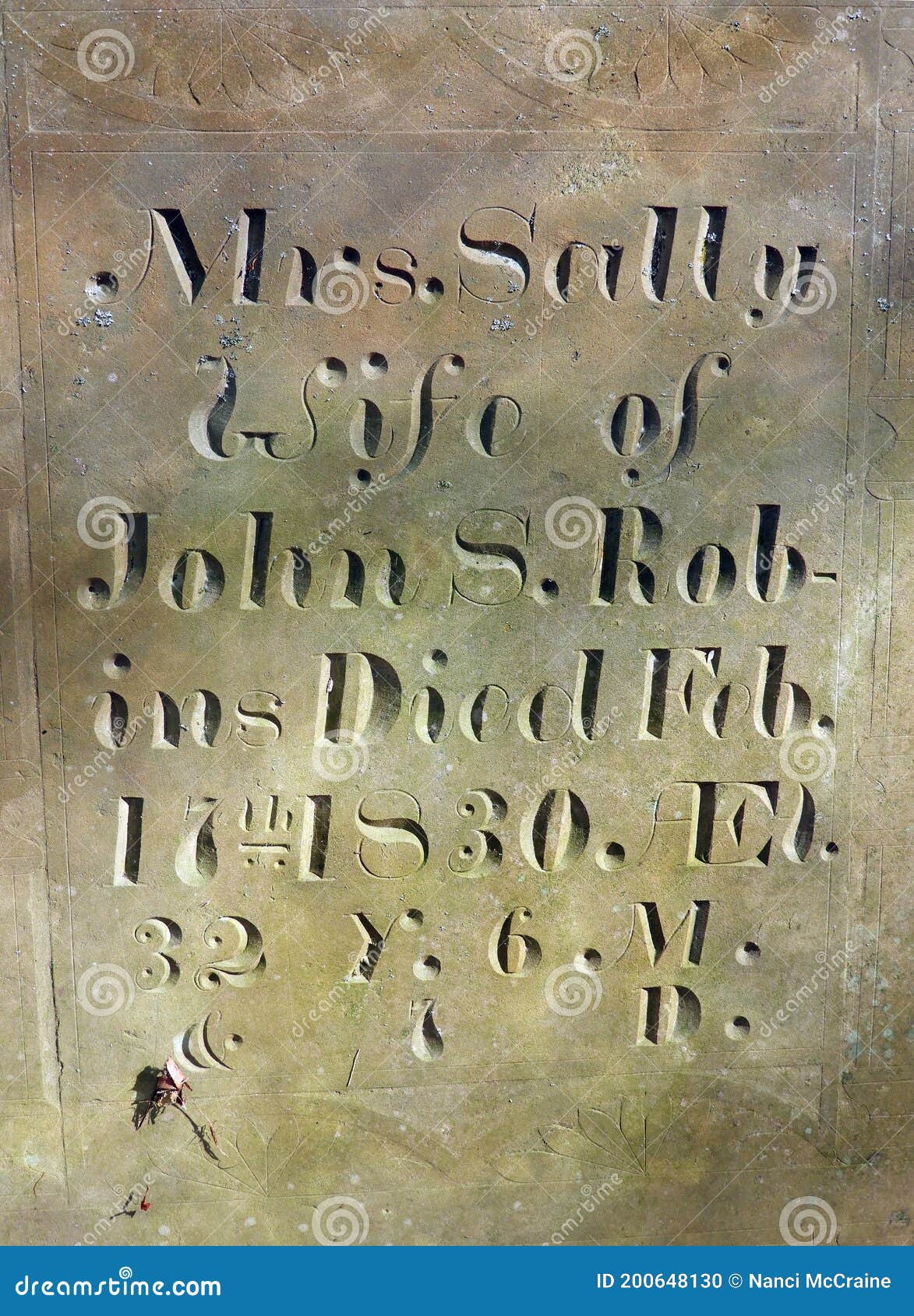 Detailed Engraved Artistry of Text on Old Gravestone Stock Photo ...