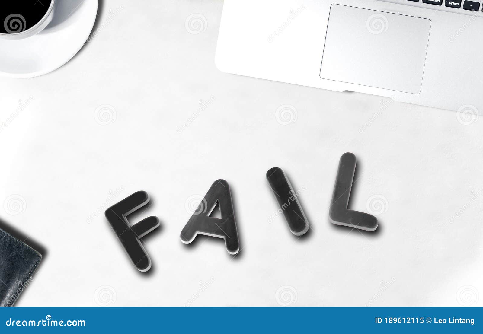 Text of FAIL stock image. Image of fail, desk, message - 189612115