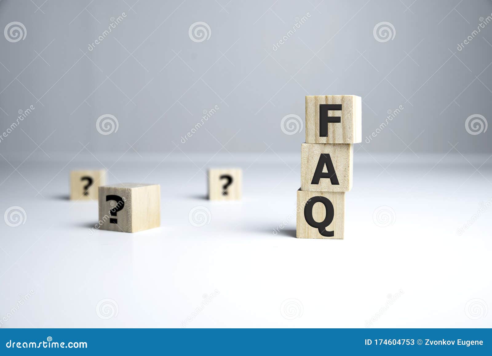 Text of FAQS on Wooden Cubes, Faq Concept Stock Image - Image of mark ...
