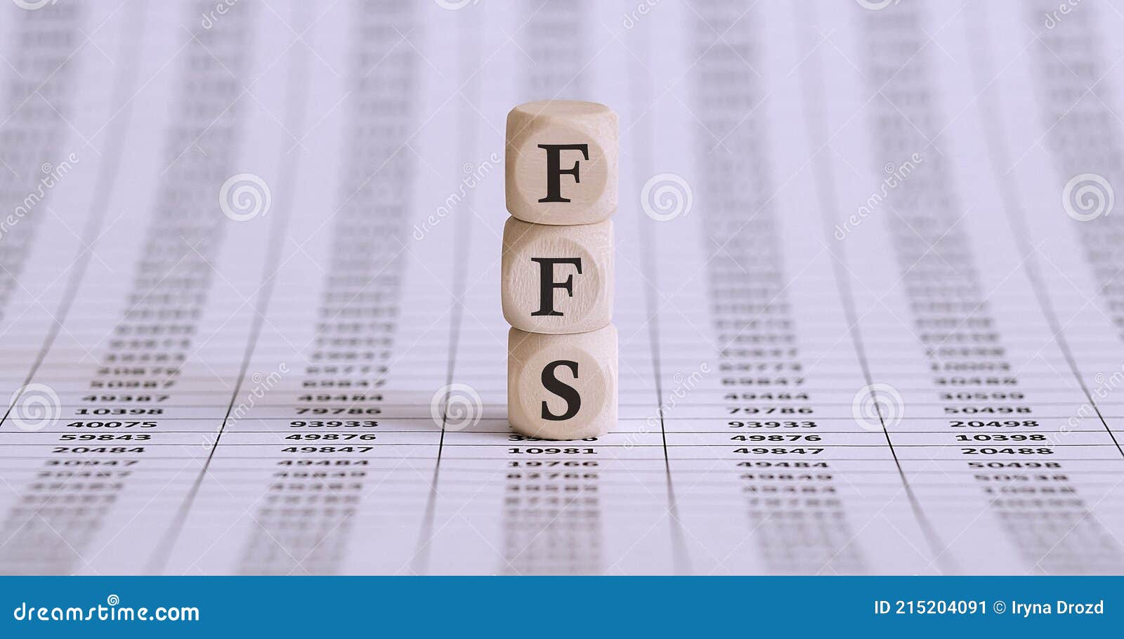 Text FFS on a Wooden Cube Blocks on Chart Stock Image - Image of ...