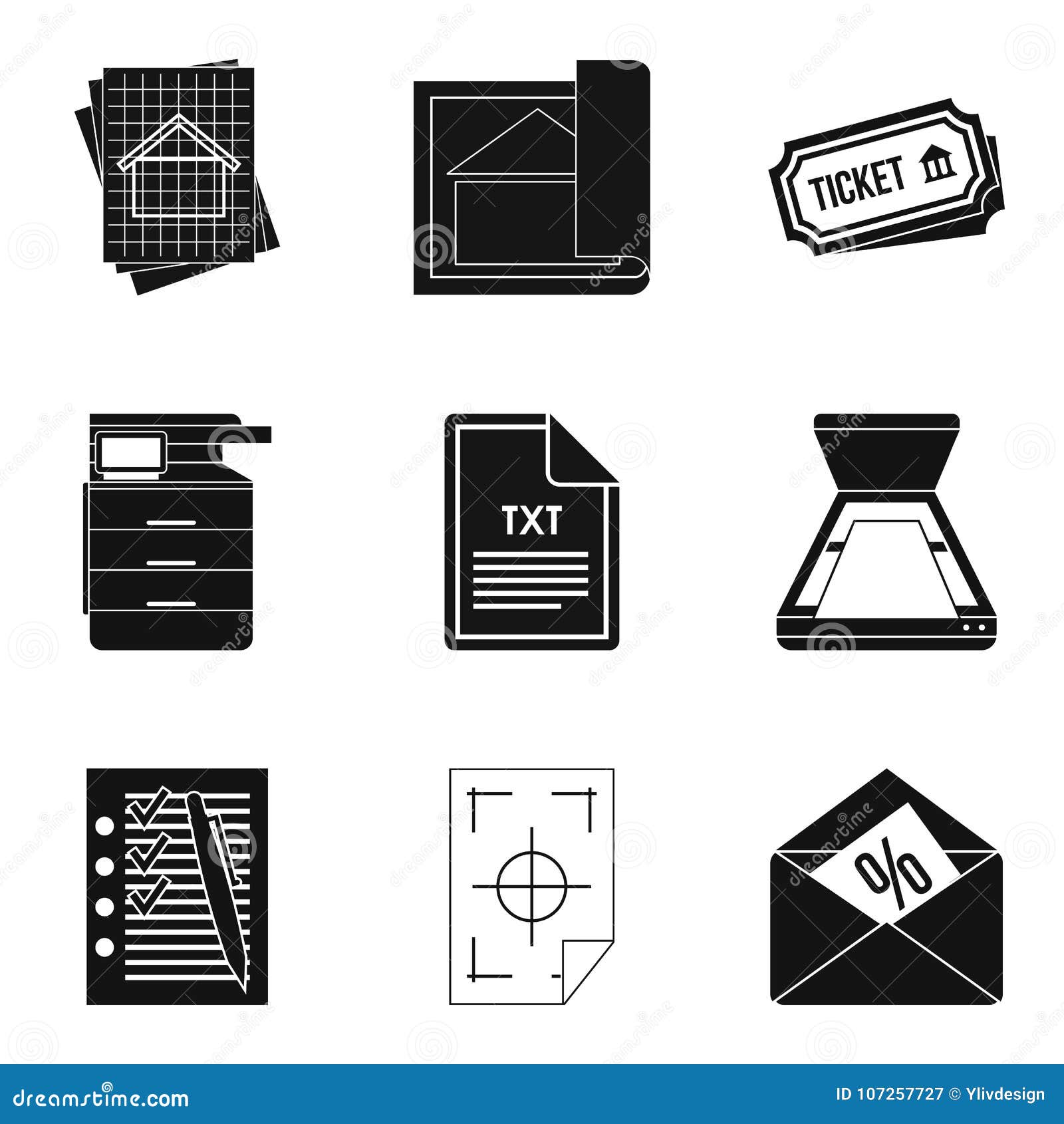 Text File Icons Set, Simple Style Stock Vector - Illustration of inform ...