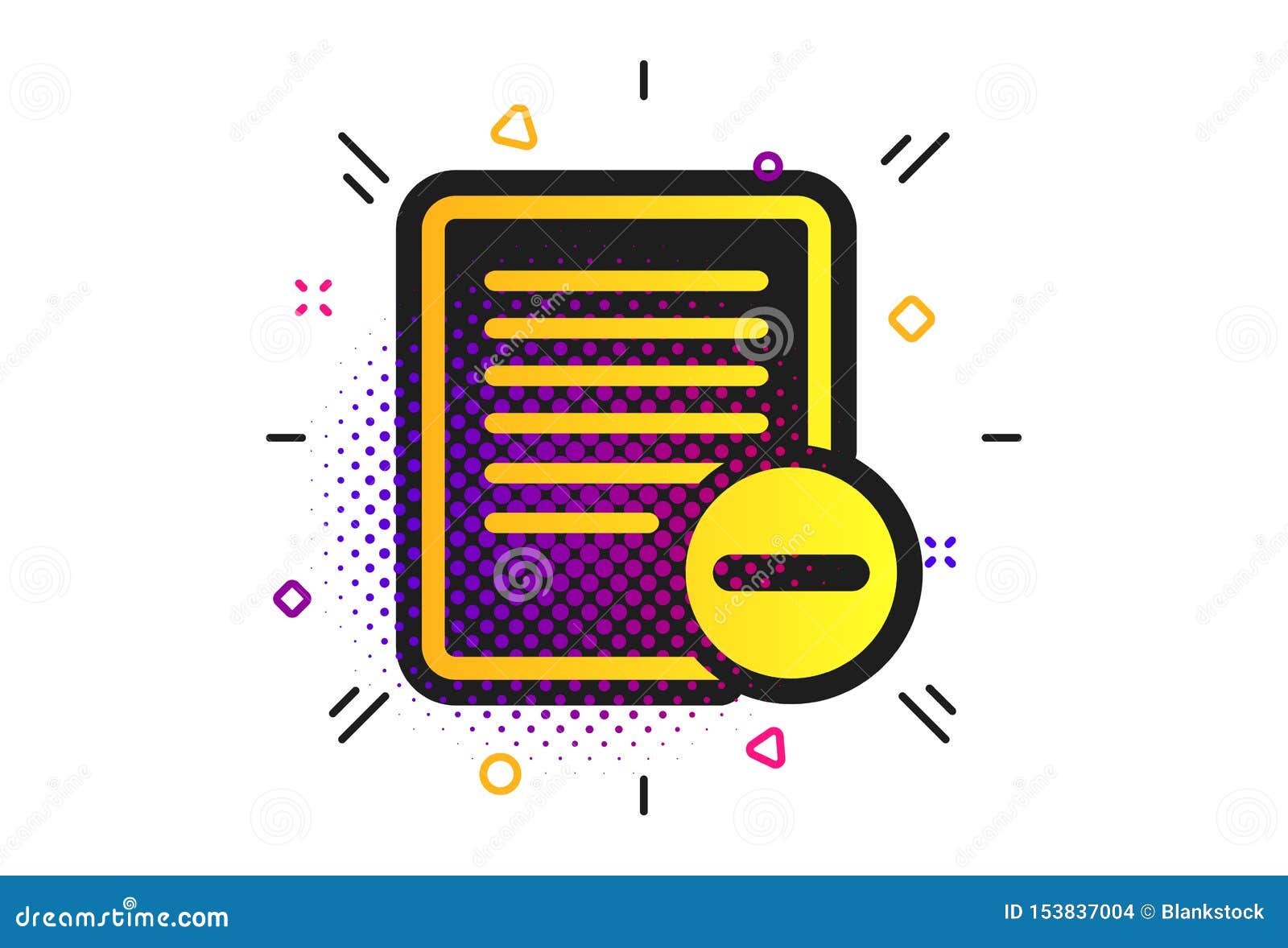 Text File Sign Icon. Delete File Document Symbol. Vector Stock Vector ...