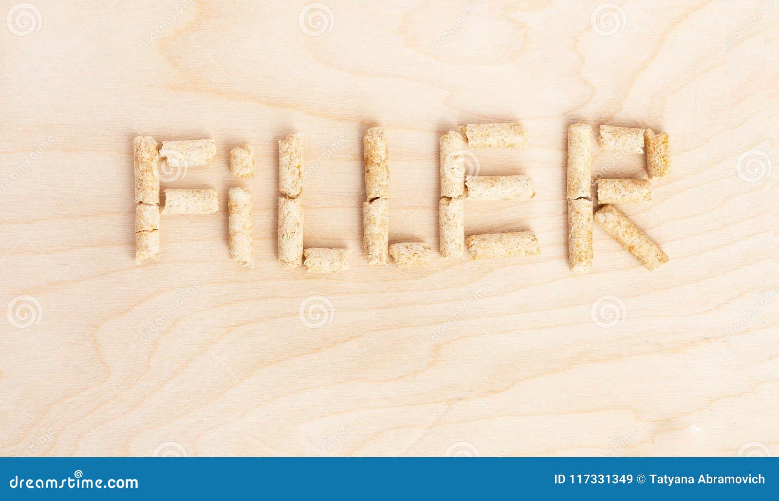 Text Filler Made of Filler for Toilets of Cats. View from Above Stock ...