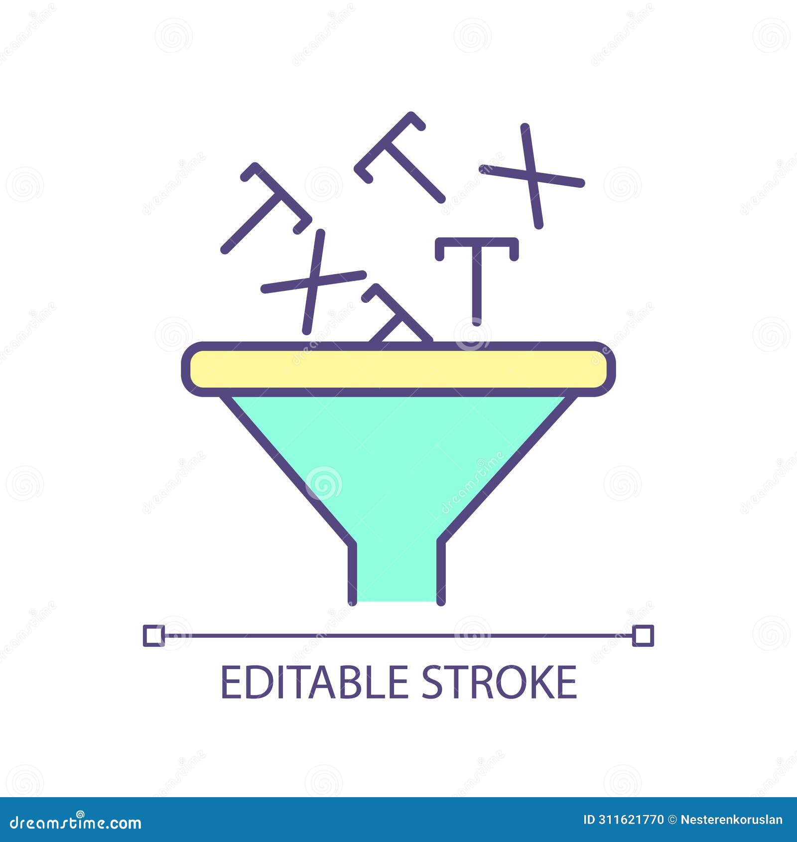 Text Filtering RGB Color Icon Stock Vector - Illustration of icon ...