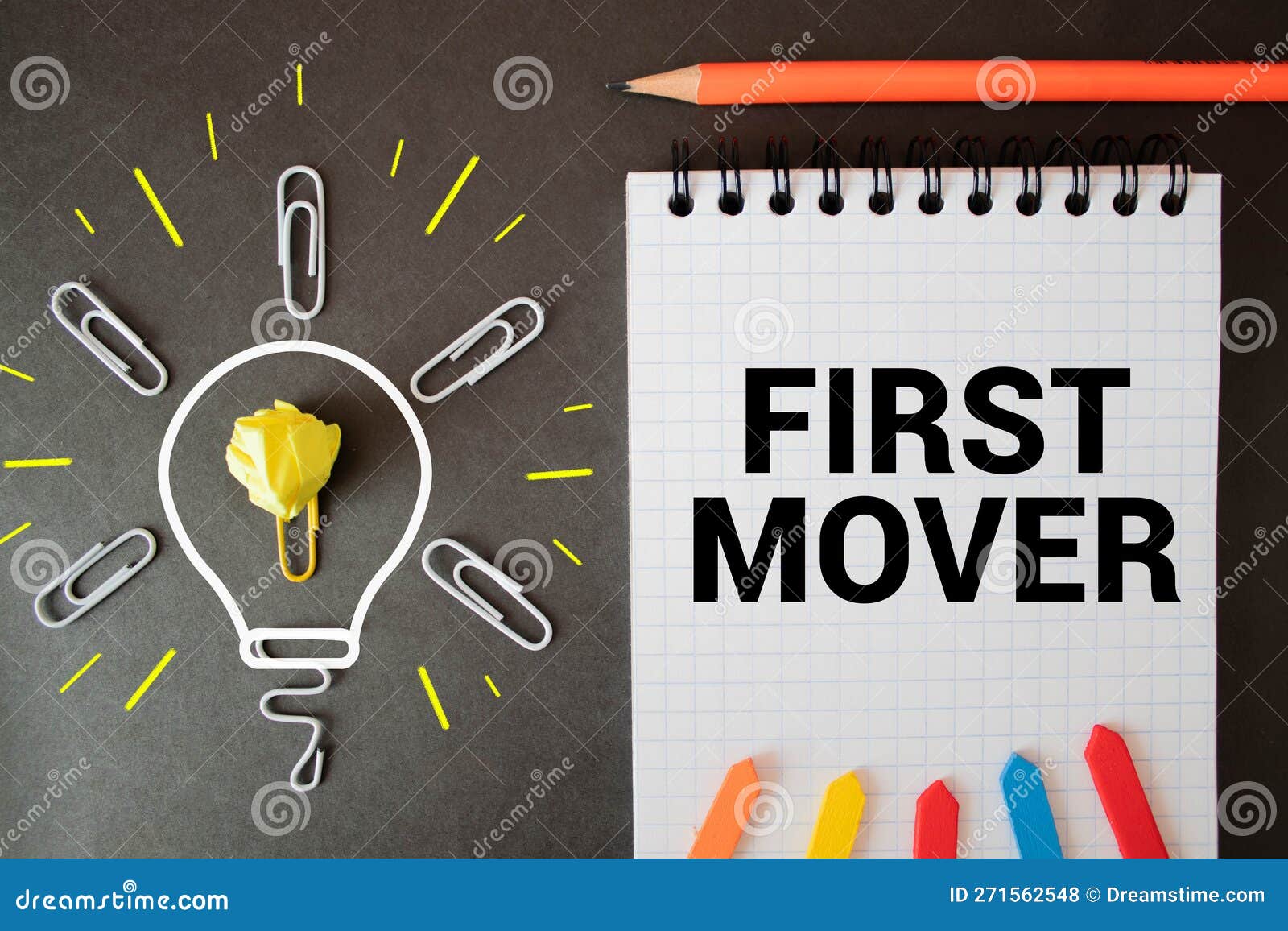 Text First Mover On The Short Note Texture Background Royalty-Free ...