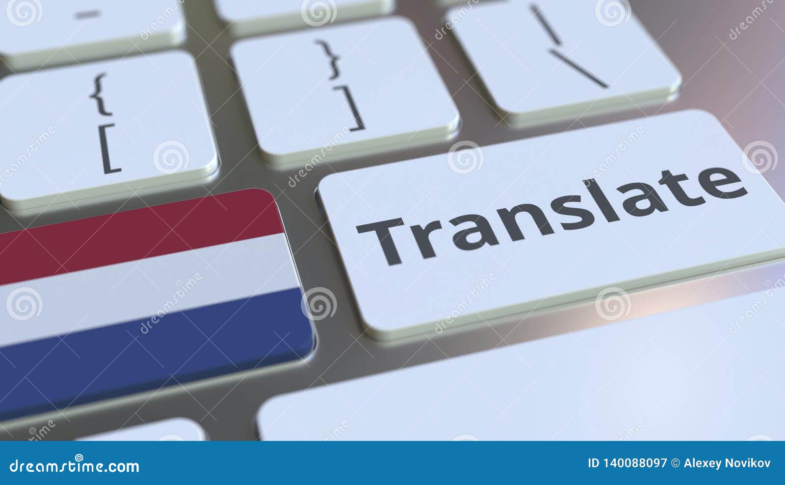 TRANSLATE Text and Flag of the Netherlands on the Buttons on the ...