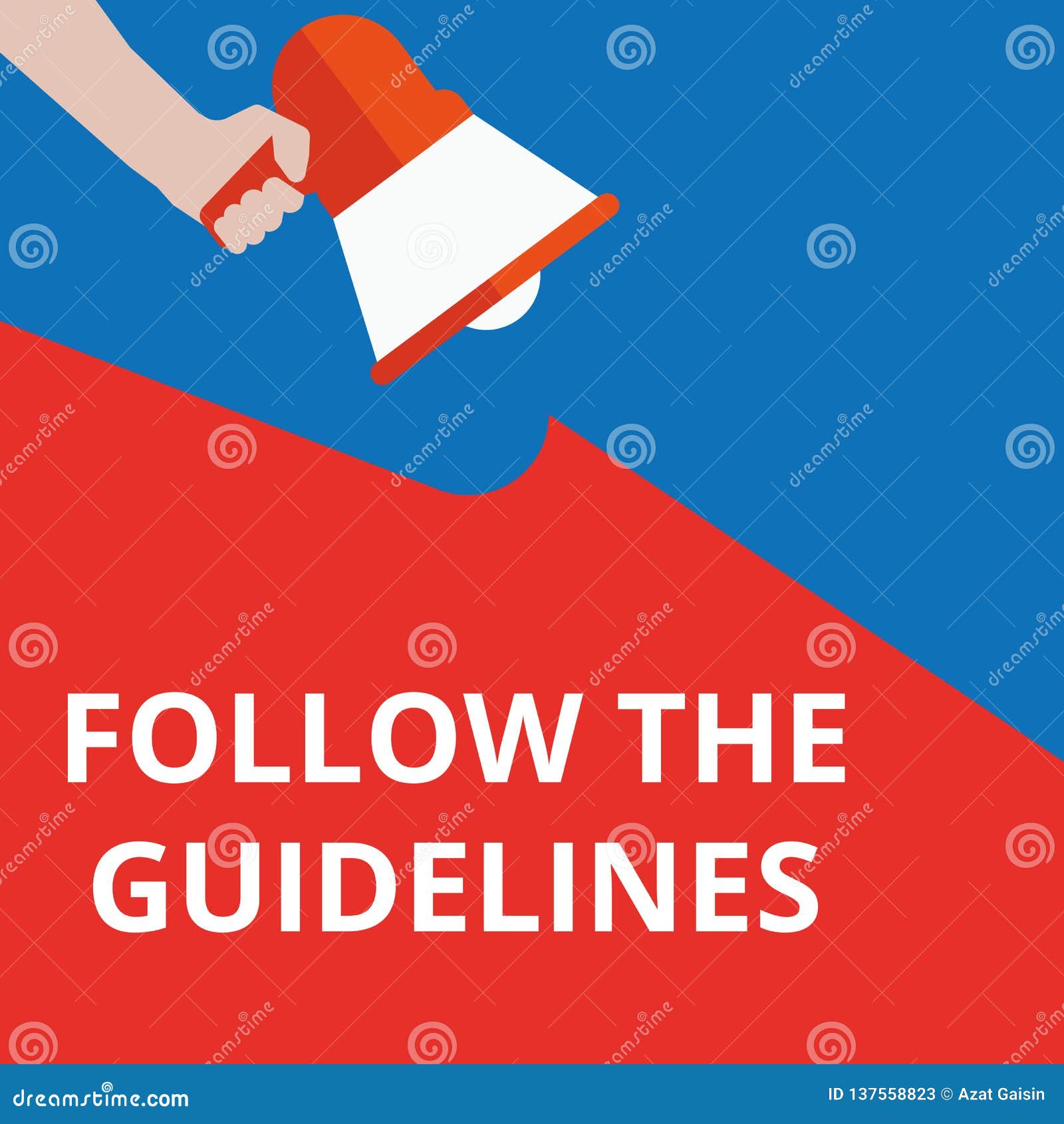 Text Follow the Guidelines stock illustration. Illustration of advice ...