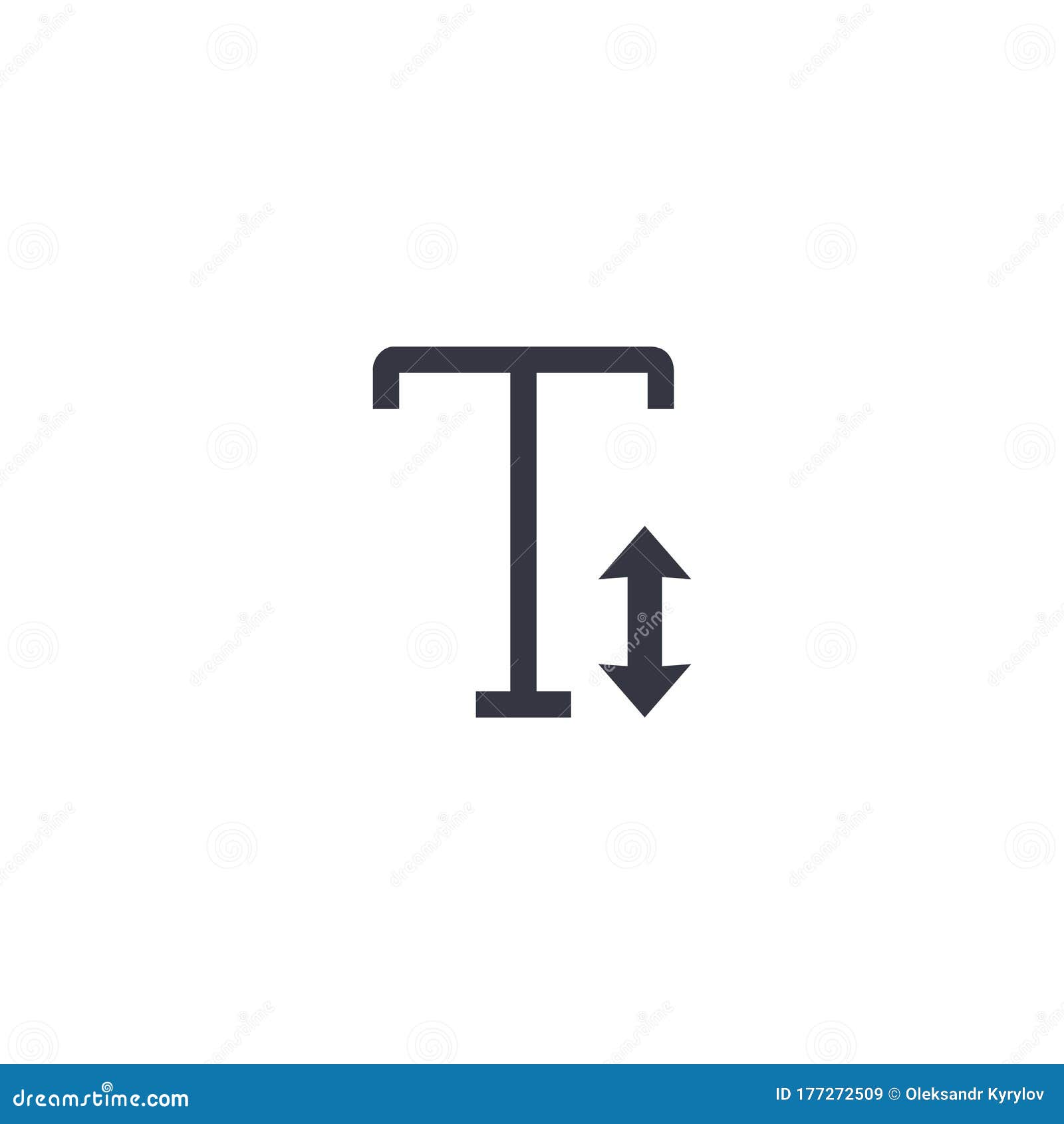 Text Font Size Icon with Arrows. Stock Vector Illustration Isolated on ...