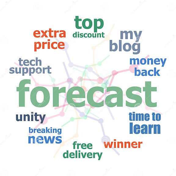 Text Forecast. Business Concept. Word Collage. Forecast Stock ...