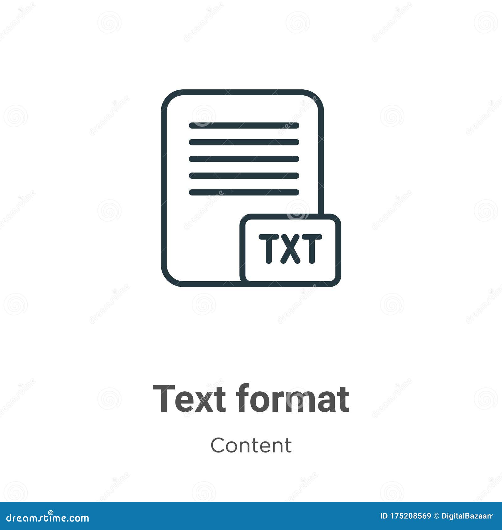 Text Format Outline Vector Icon. Thin Line Black Text Format Icon, Flat ...