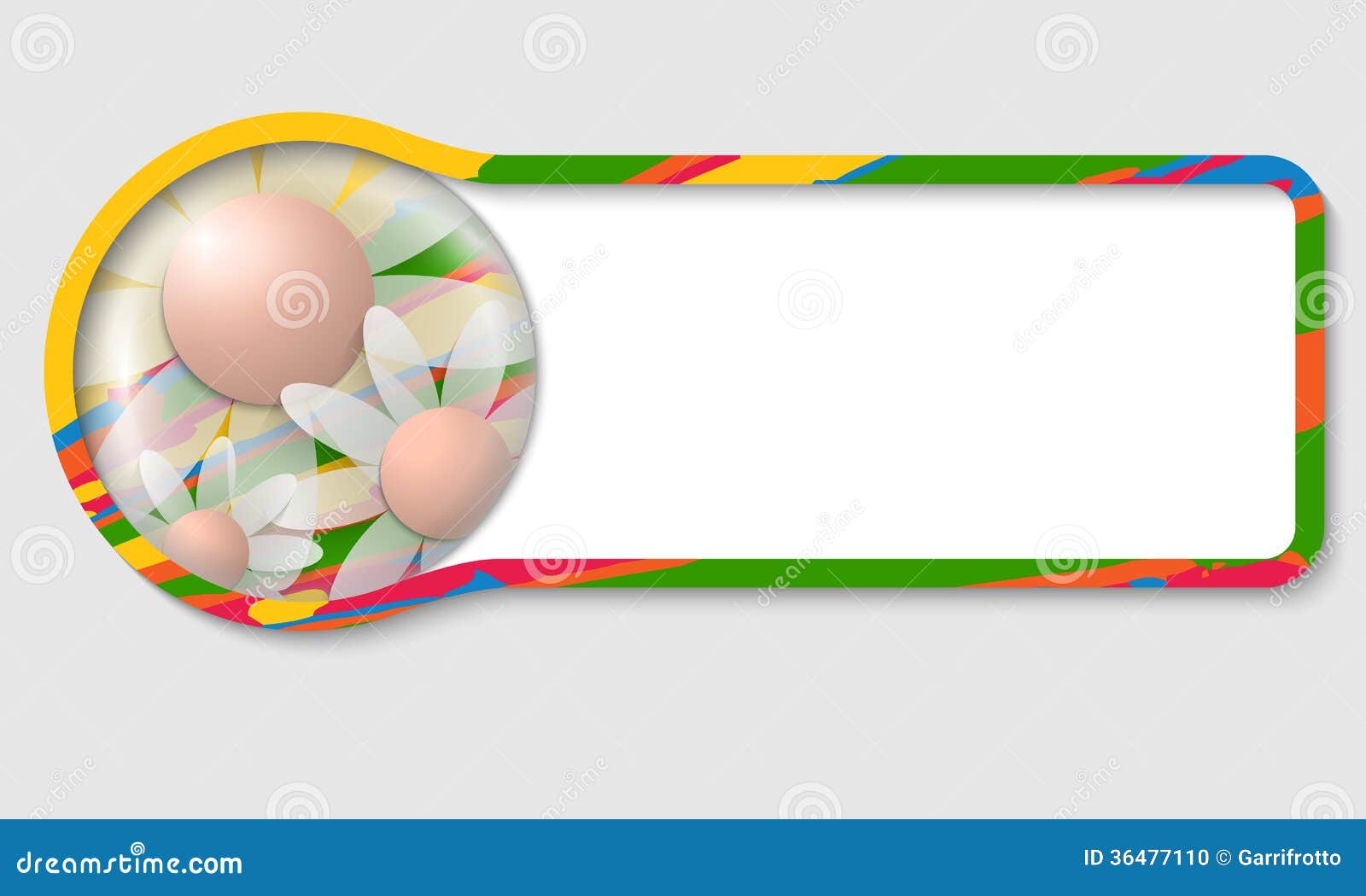 Text Frame for Any Text and Flowers Stock Illustration - Illustration ...