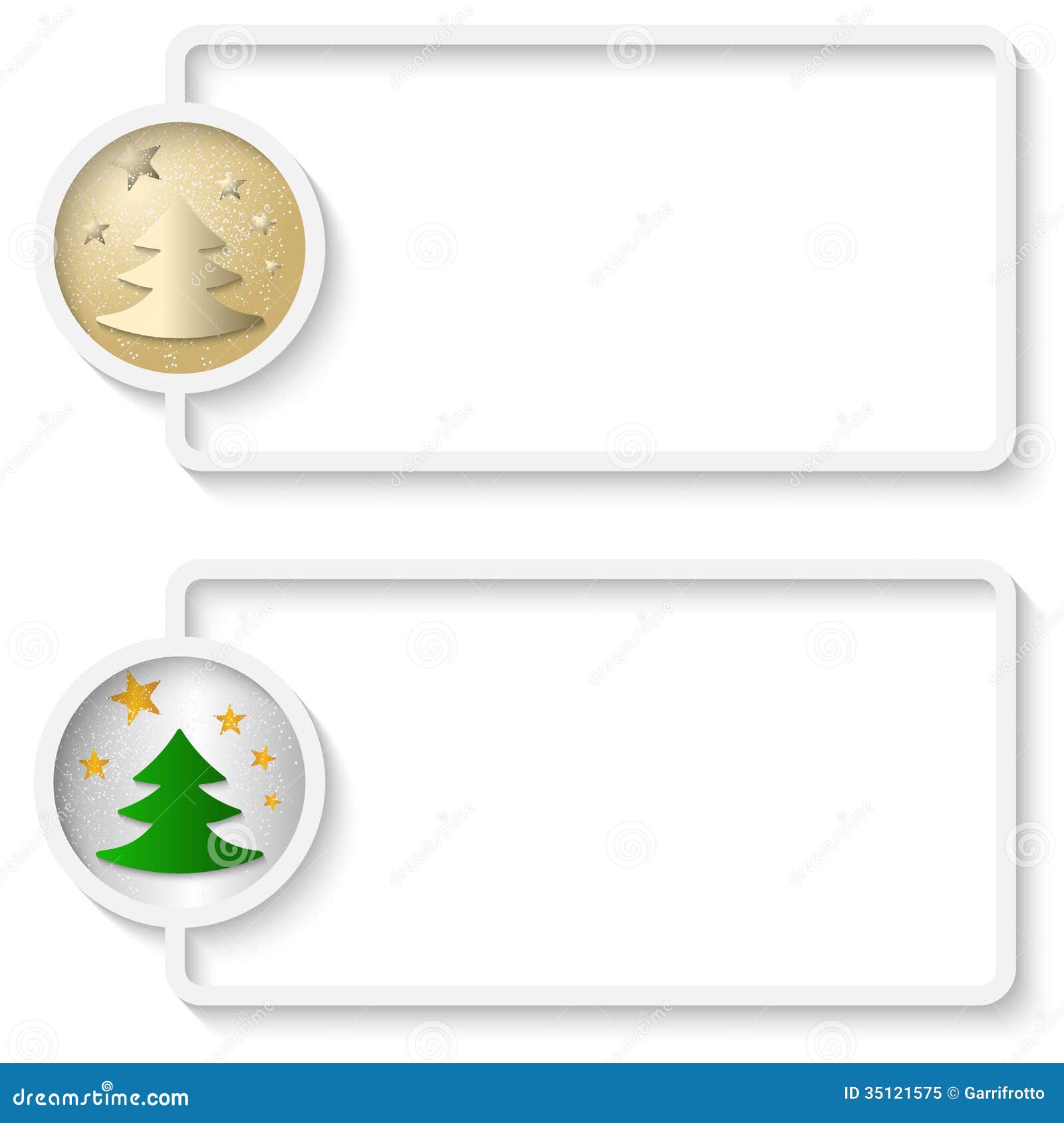 Text Frame with a Christmas Tree Stock Vector - Illustration of ...