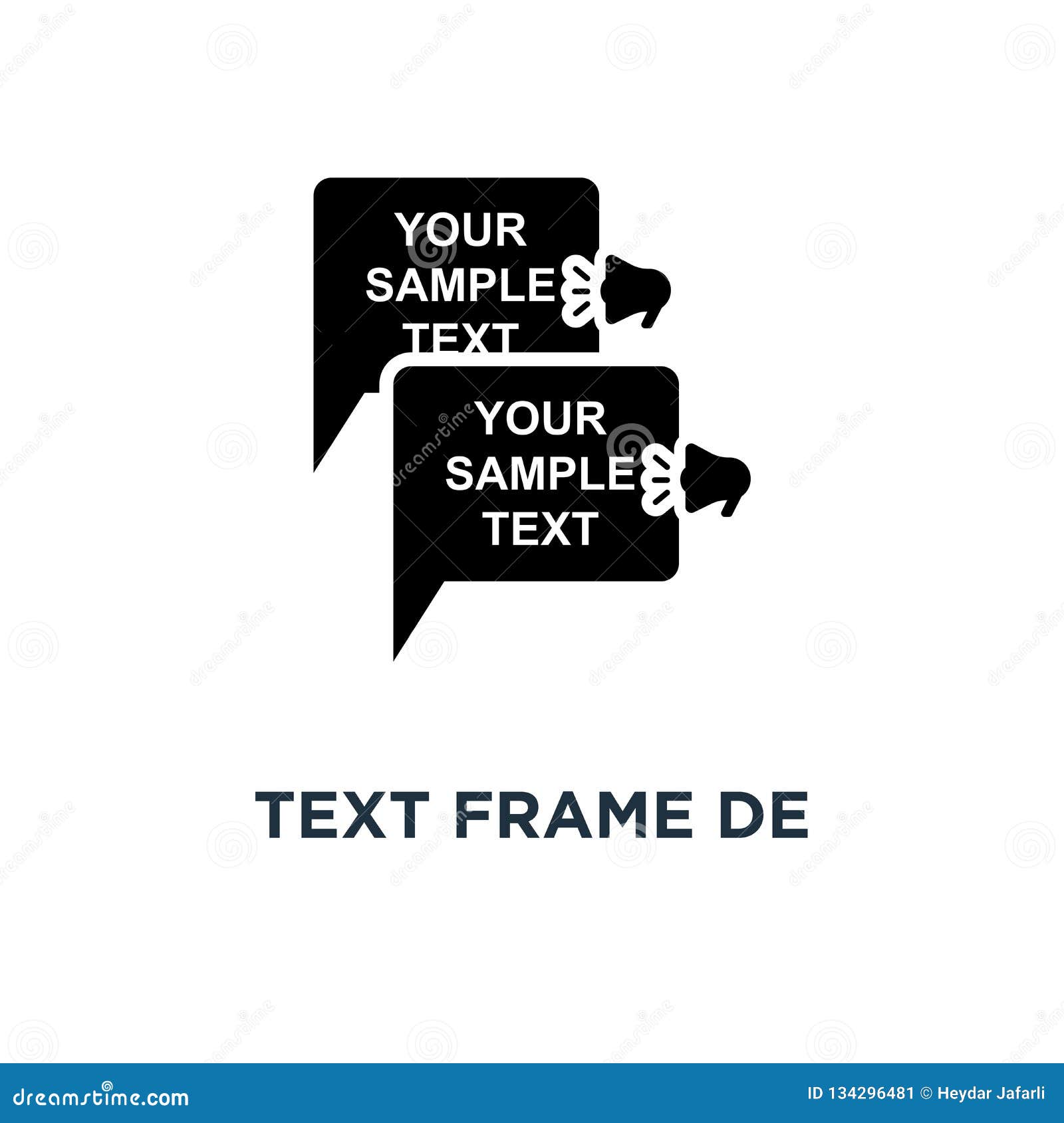 Text Frame Design Icon. Simple Element Illustration Stock Vector ...