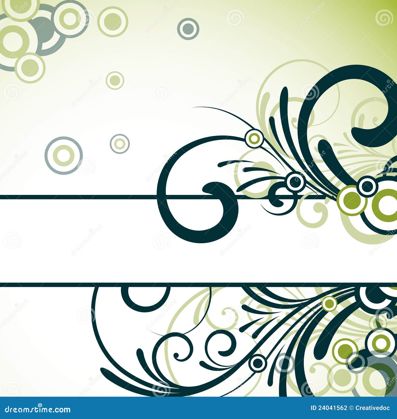 Text Frame with Floral Design Stock Vector - Illustration of silhouette ...