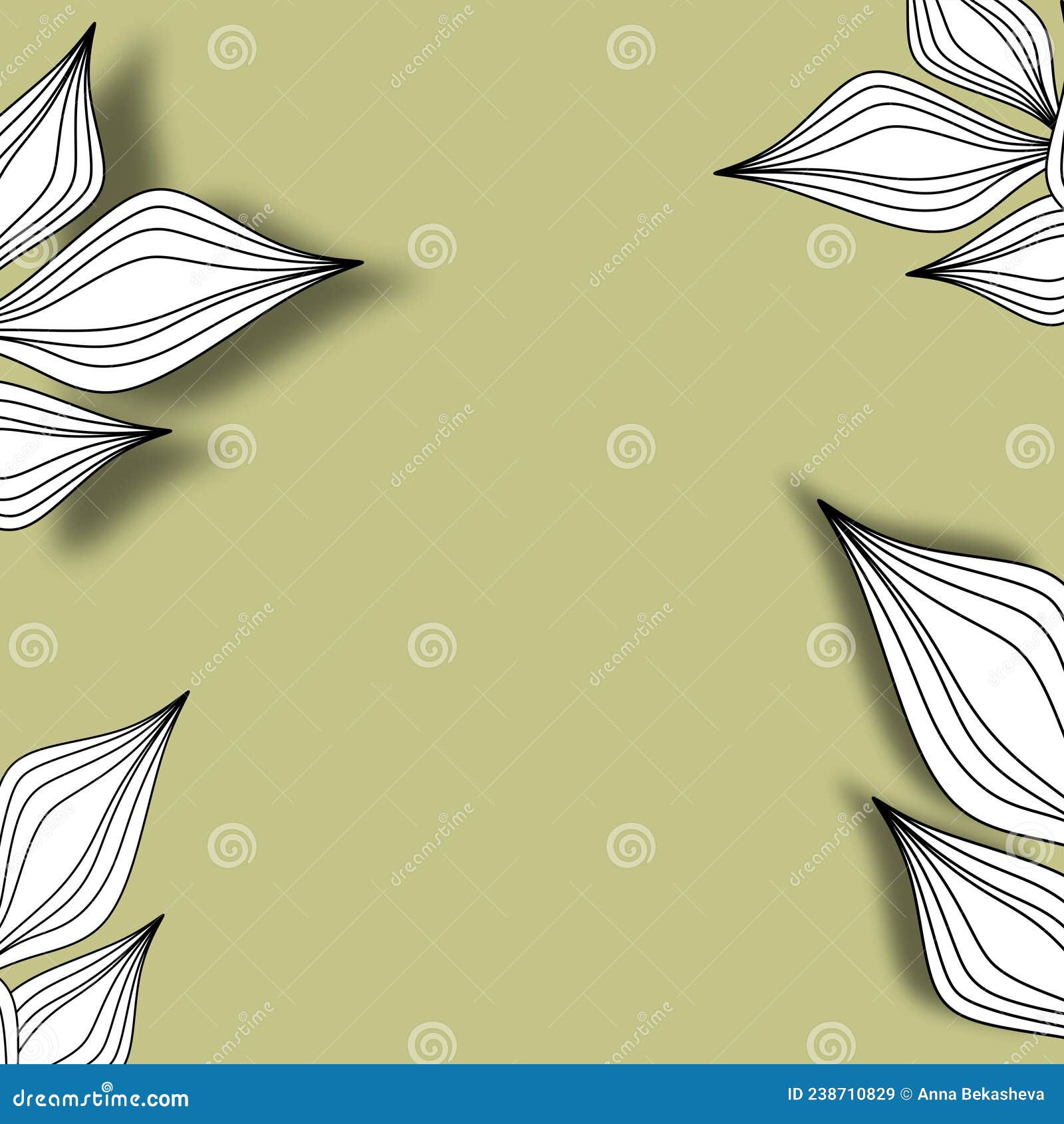 Text Frame with Floral Linear Ornament. Beautiful Frames Stock Vector ...