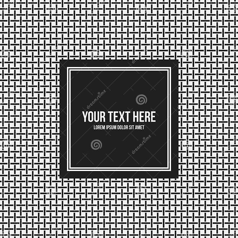 Text Frame Template with Monochrome Pattern Stock Vector - Illustration ...