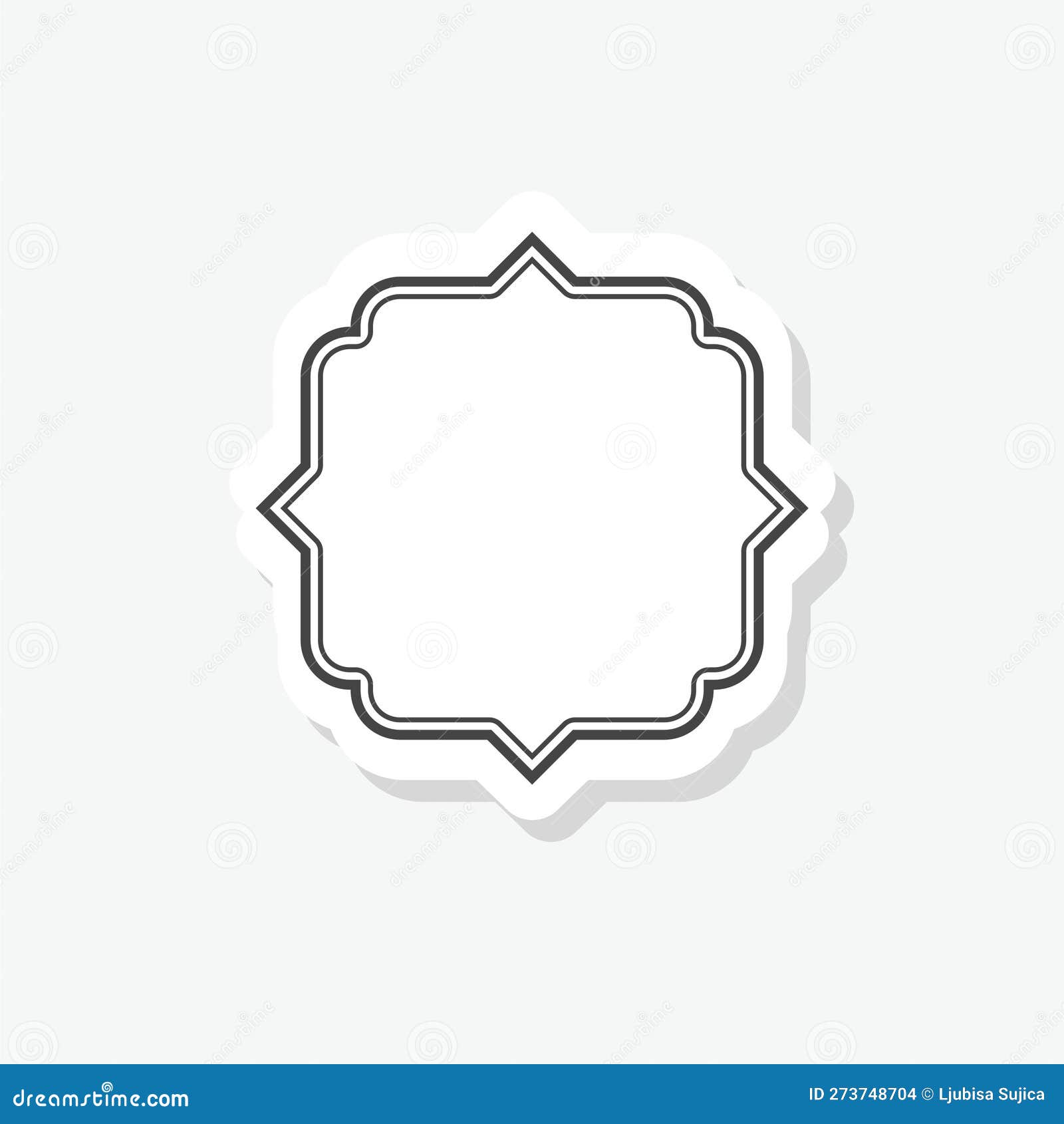 Text Frame. Text Frame Sticker Icon Stock Vector - Illustration of ...