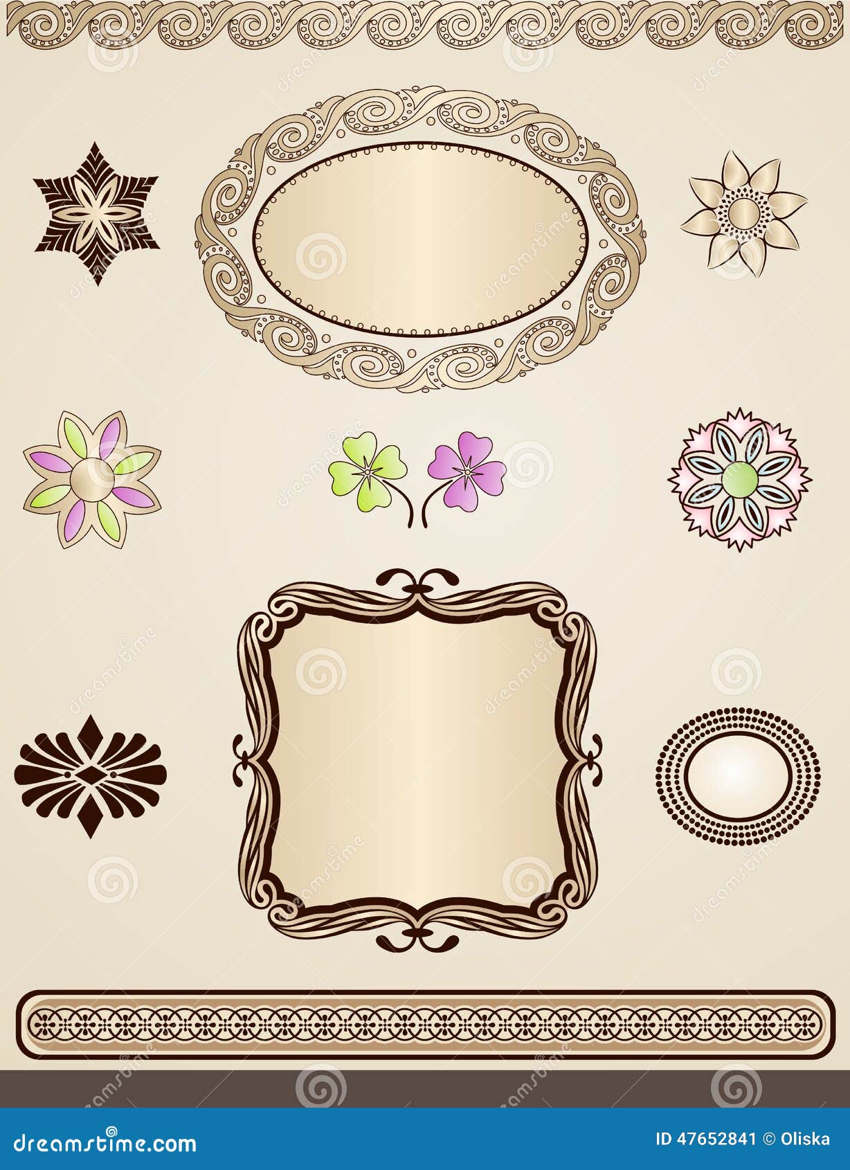 Text frames and borders stock vector. Illustration of header - 47652841