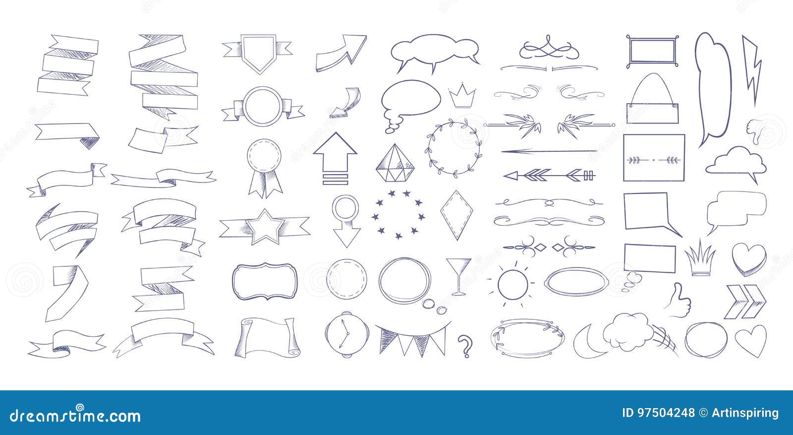 Text frames set. stock vector. Illustration of banner - 97504248