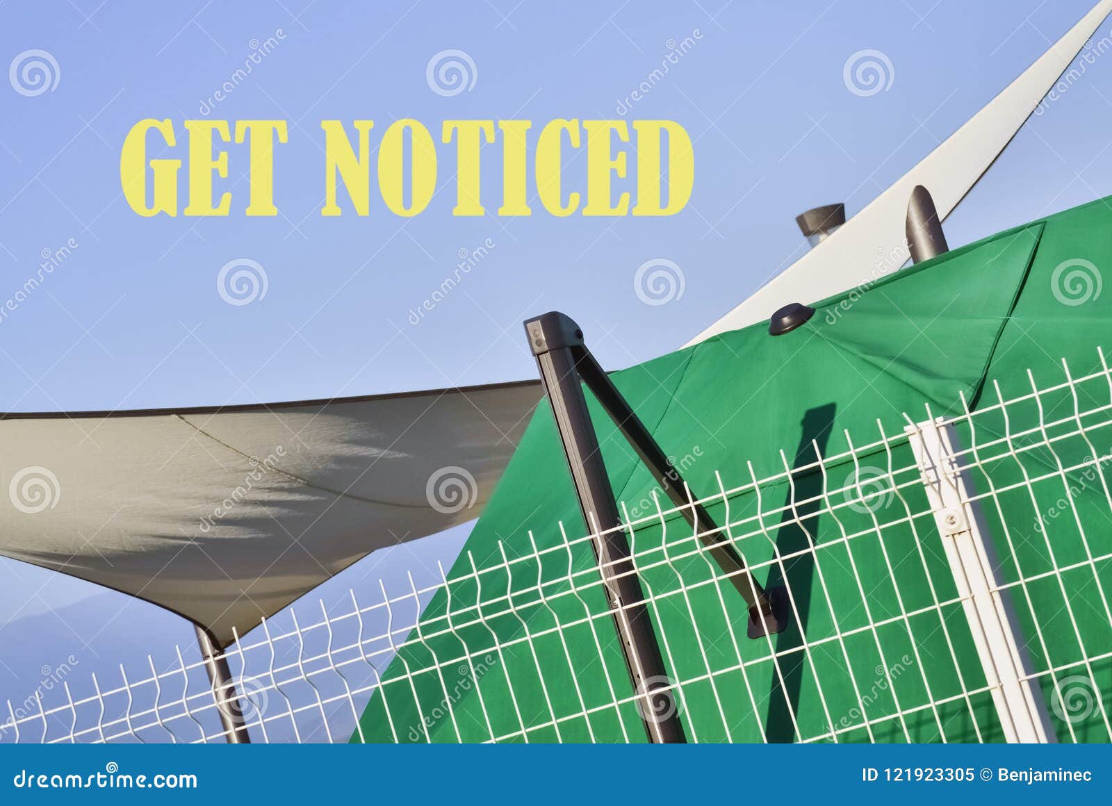 Text Get Noticed stock image. Image of background, announce - 121923305
