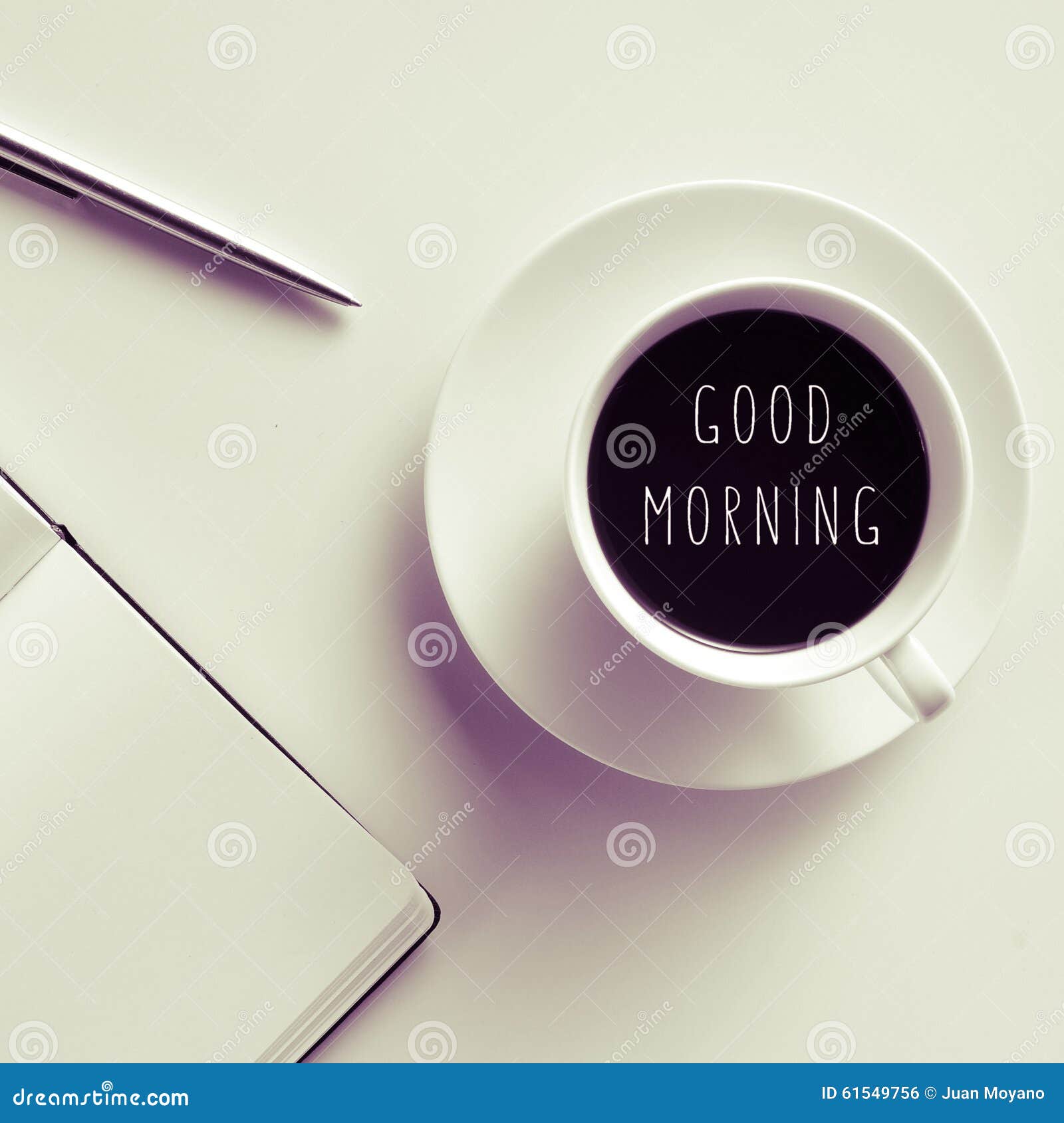 Text Good Morning on a Cup of Coffee or Tea Stock Photo - Image of ...