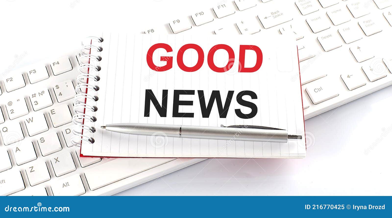 Text GOOD NEWS on Keyboard on the White Background Stock Image - Image ...