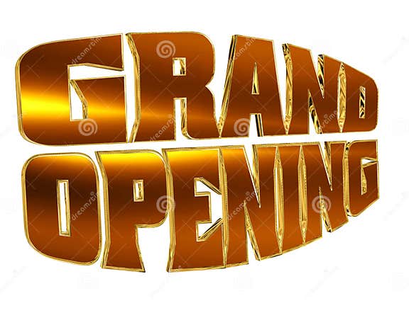 Text Grand Opening on a White Background Stock Illustration ...