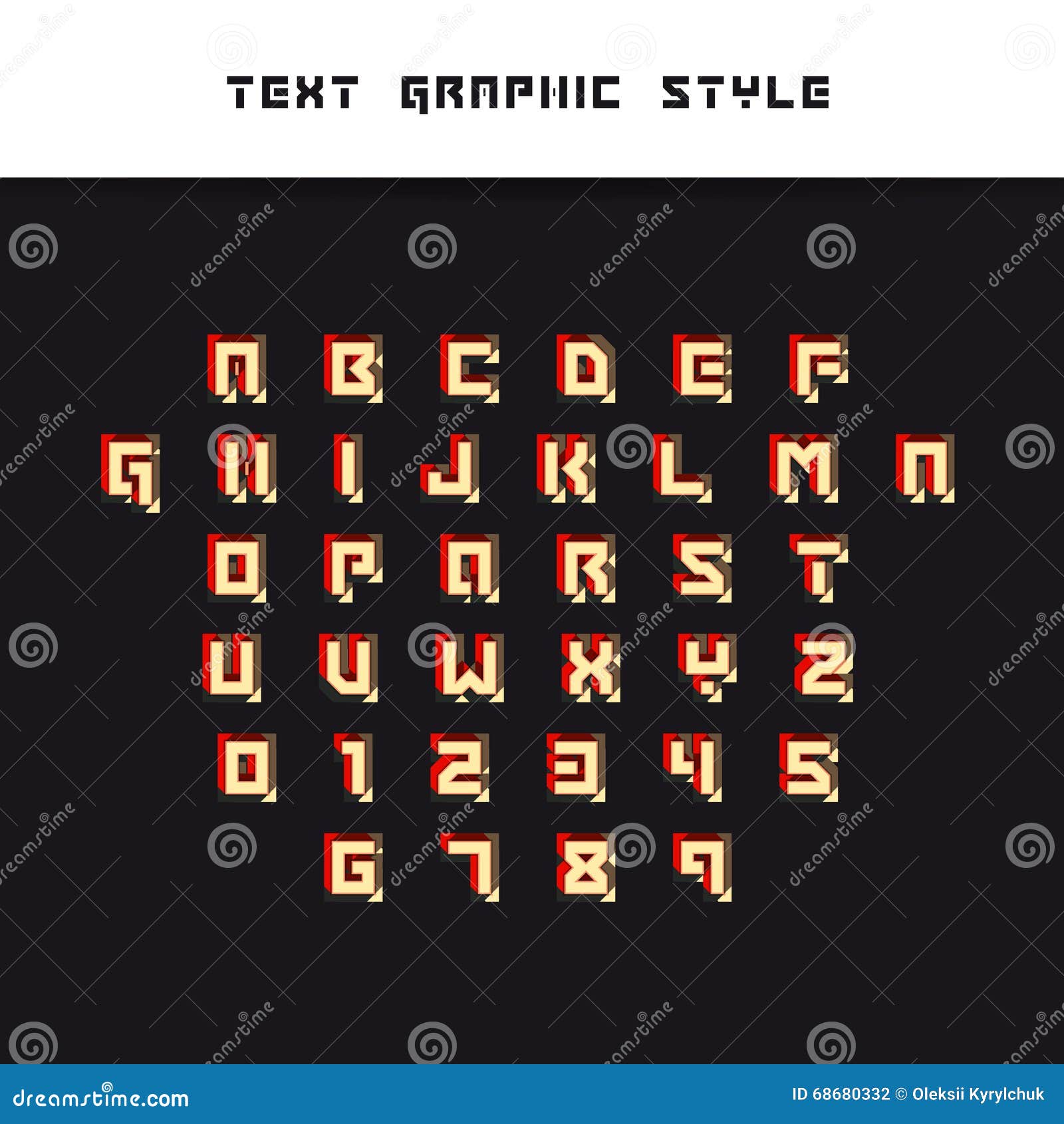 Text Graphic Style. Appearance for Illustrator Stock Vector ...