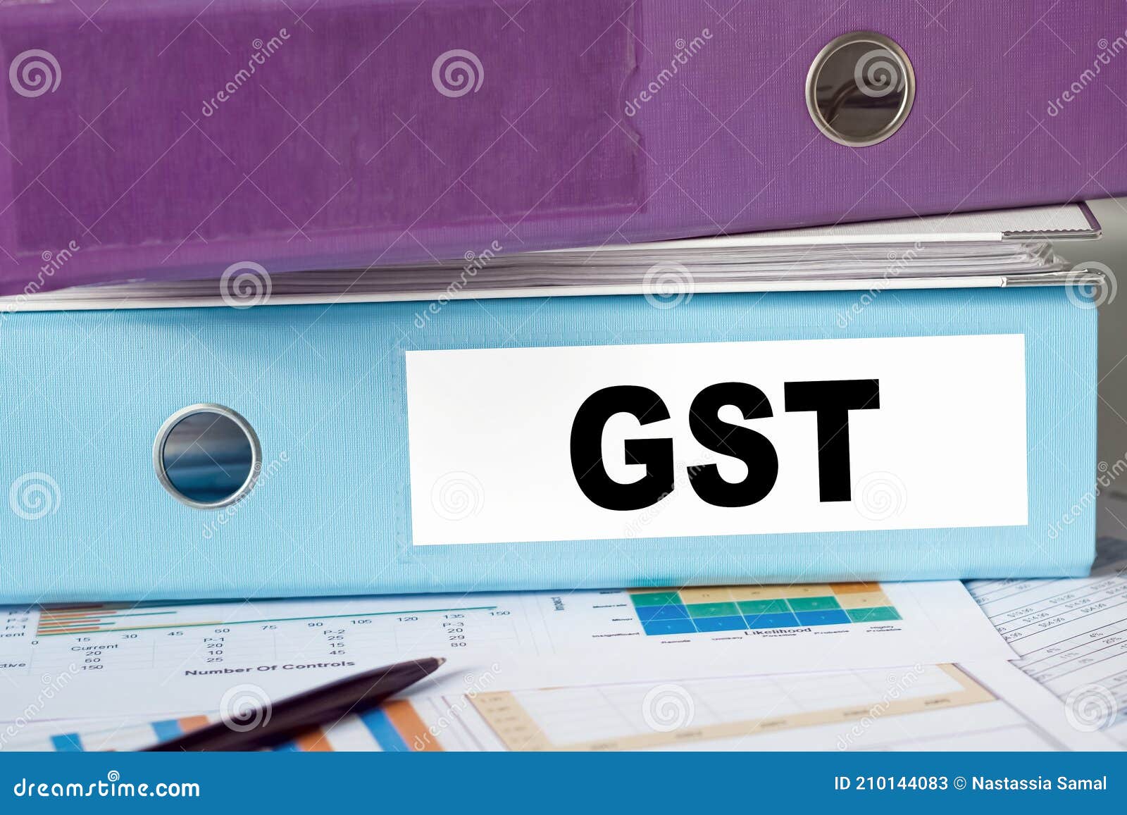 The Text GST Written in a Office Folder Stock Image - Image of service ...